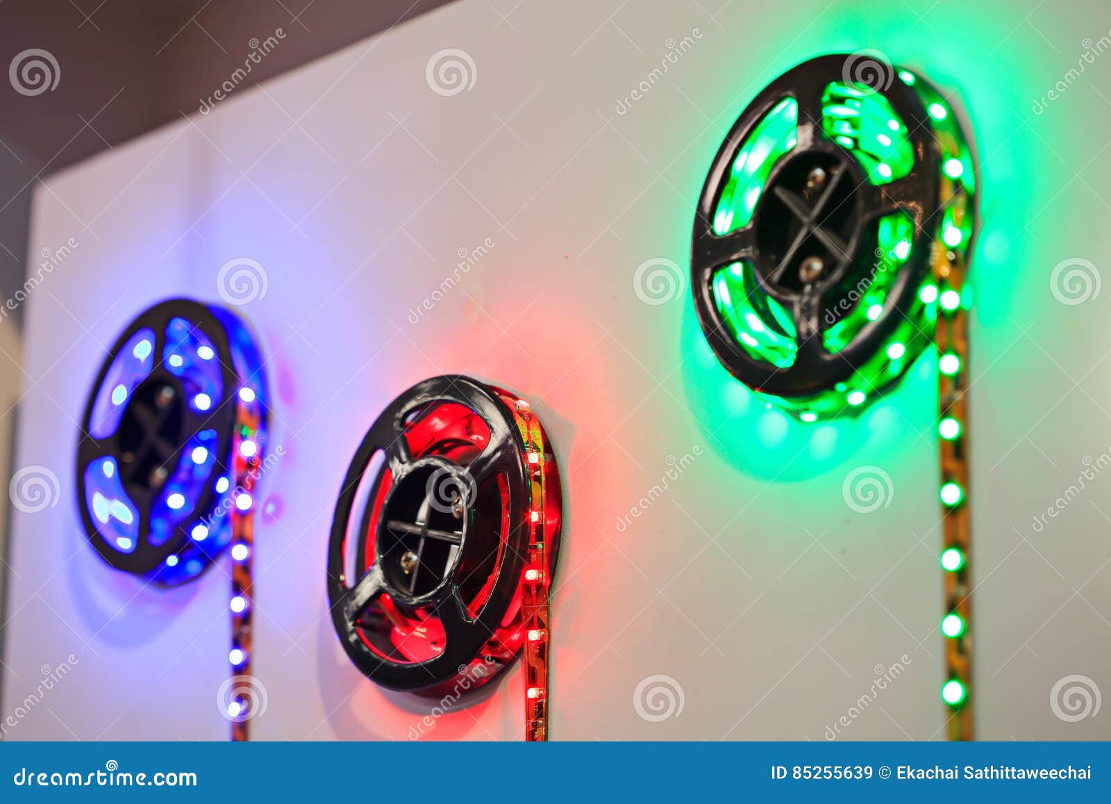 LED Strip with Red, Green and Blue LEDs. Stock Image - Image of reflex ...