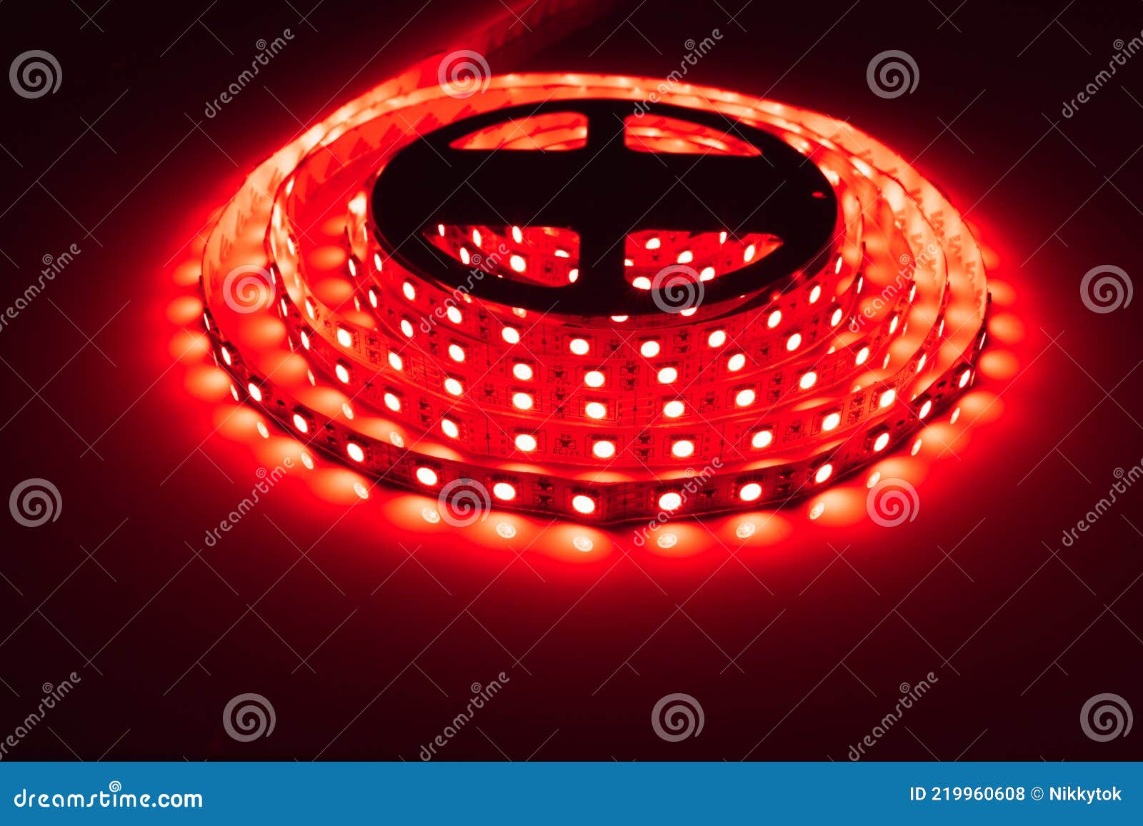 Led strip red light roll stock photo. Image of glow - 219960608