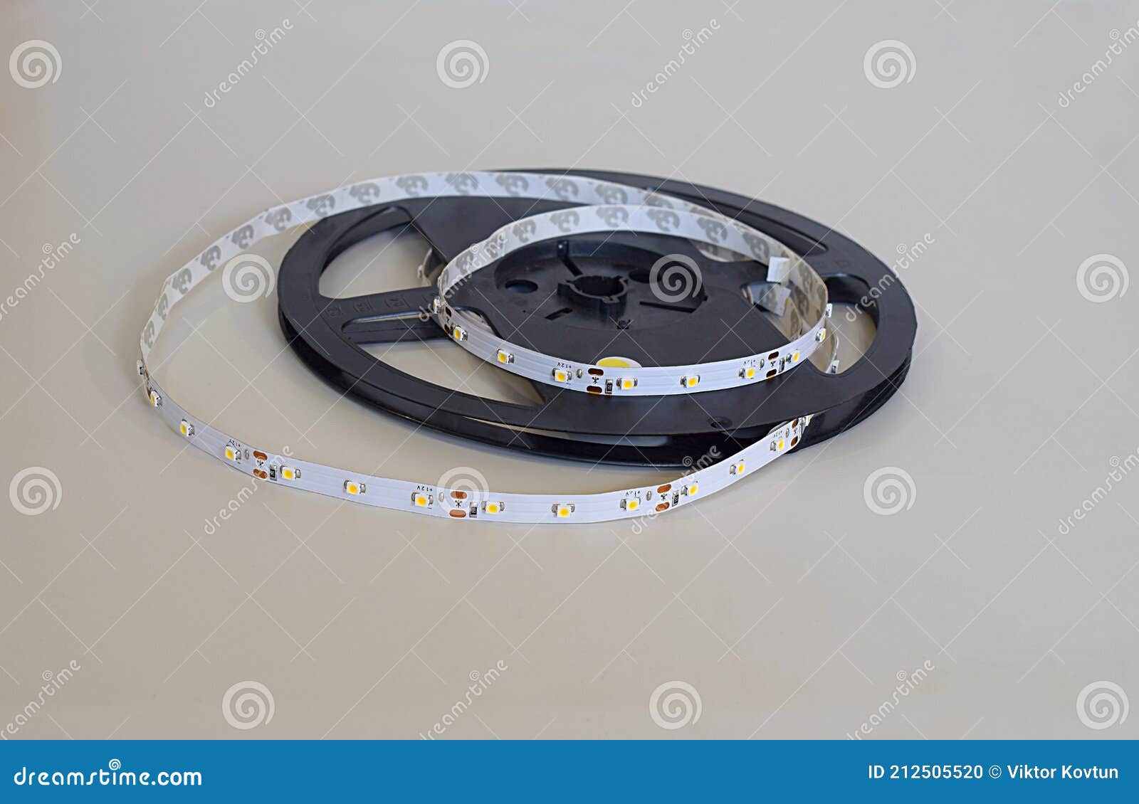 LED strip on a reel stock photo. Image of closeup, economical - 212505520