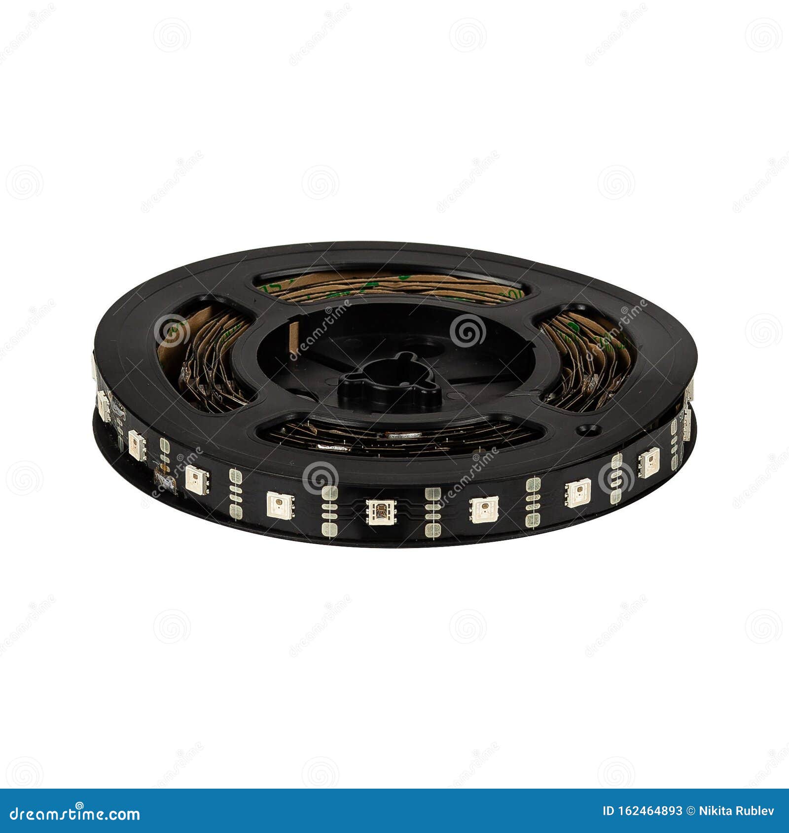 LED Strip on Reel Isolated on White Stock Image - Image of home, bulb ...