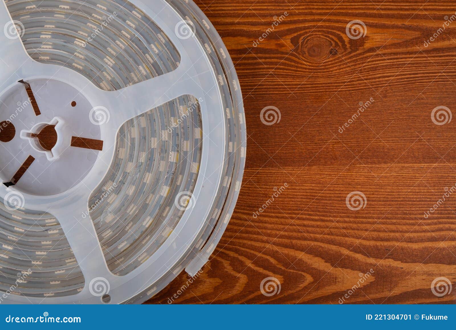 Led Strip on the Table with Place for Text Copy Space Stock Image ...