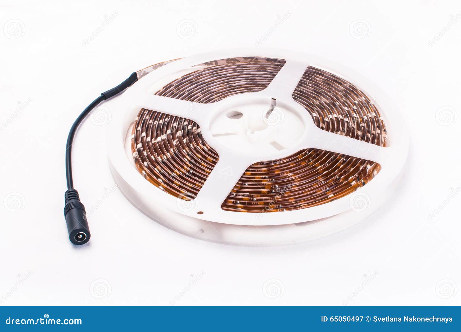 Led Strip on White Background Stock Image - Image of electronic ...
