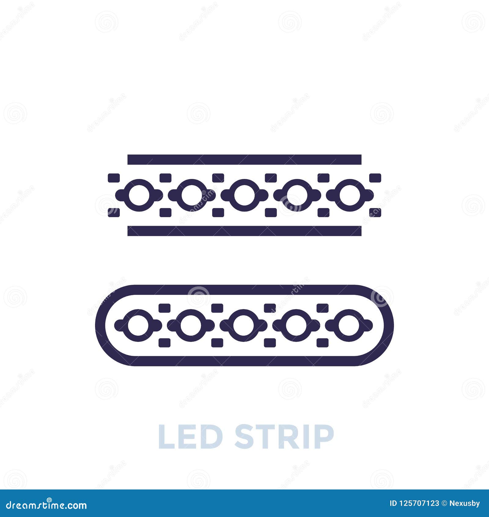 LED stripes icon stock vector. Illustration of diode - 125707123