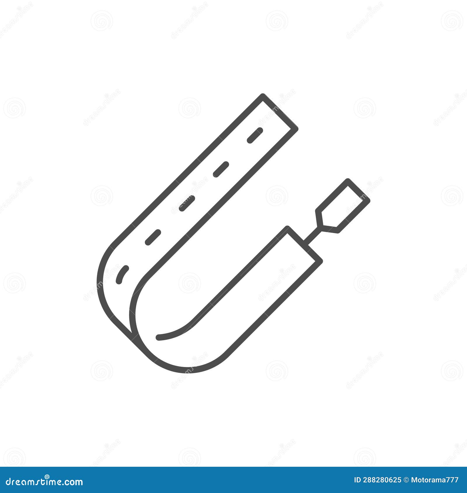Led tape line outline icon stock illustration. Illustration of ...