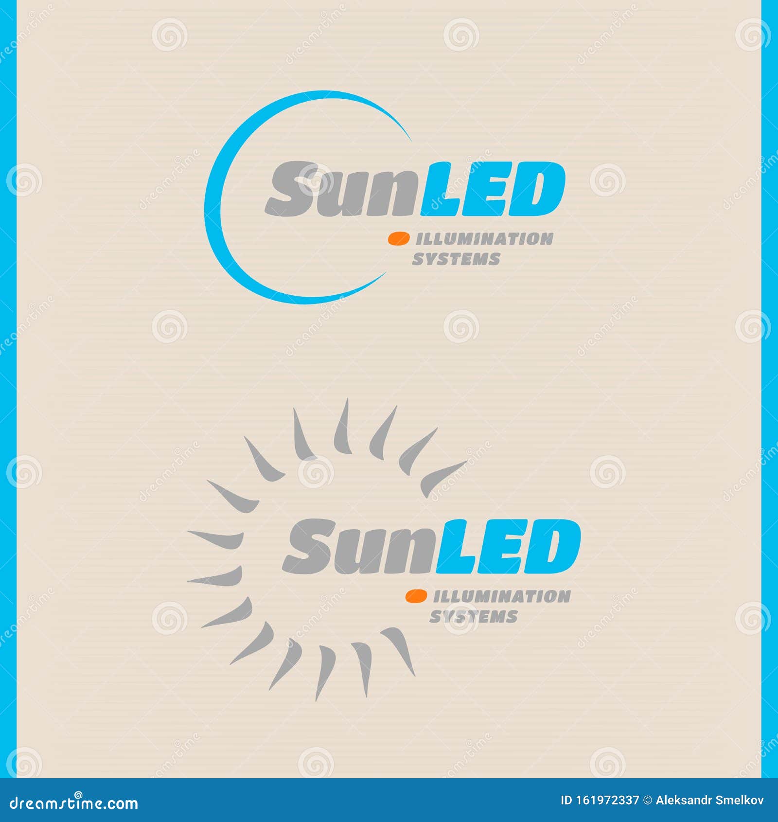 LED Technology Logo with Light Rays Around Stock Vector - Illustration ...