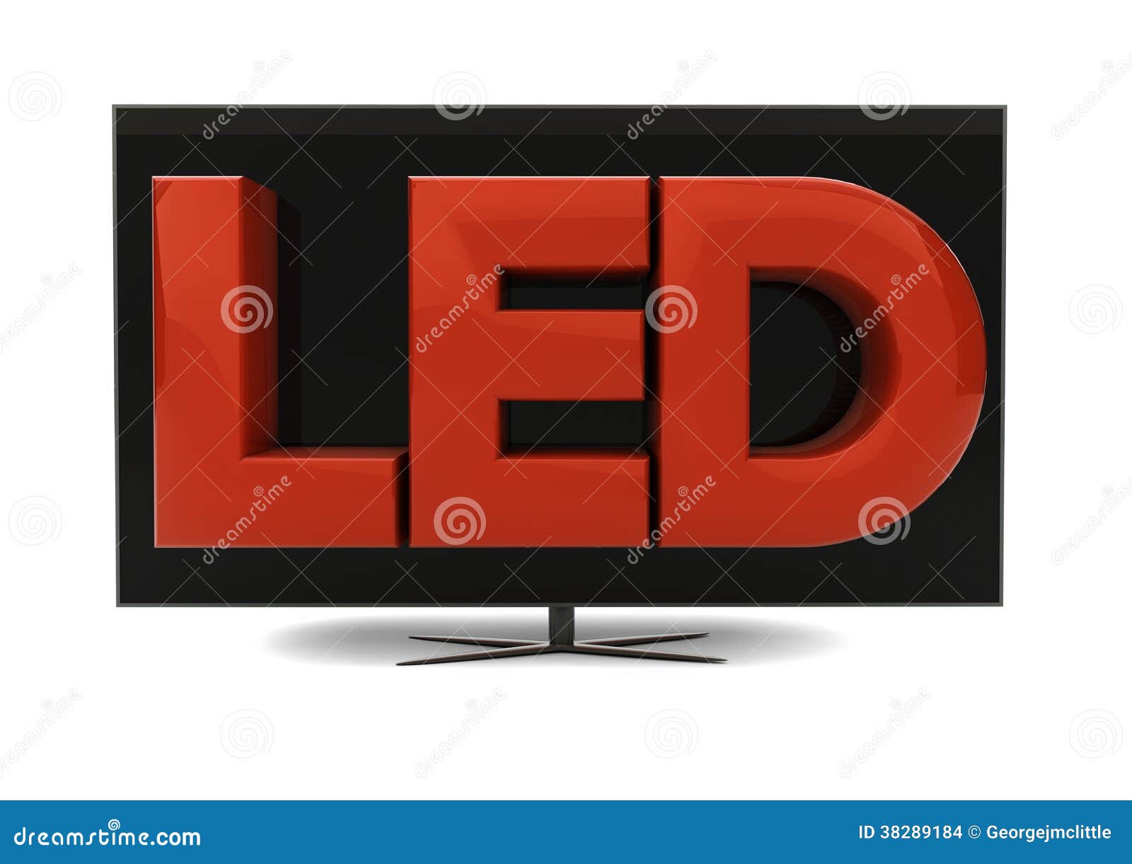 Led television stock illustration. Illustration of electronics - 38289184