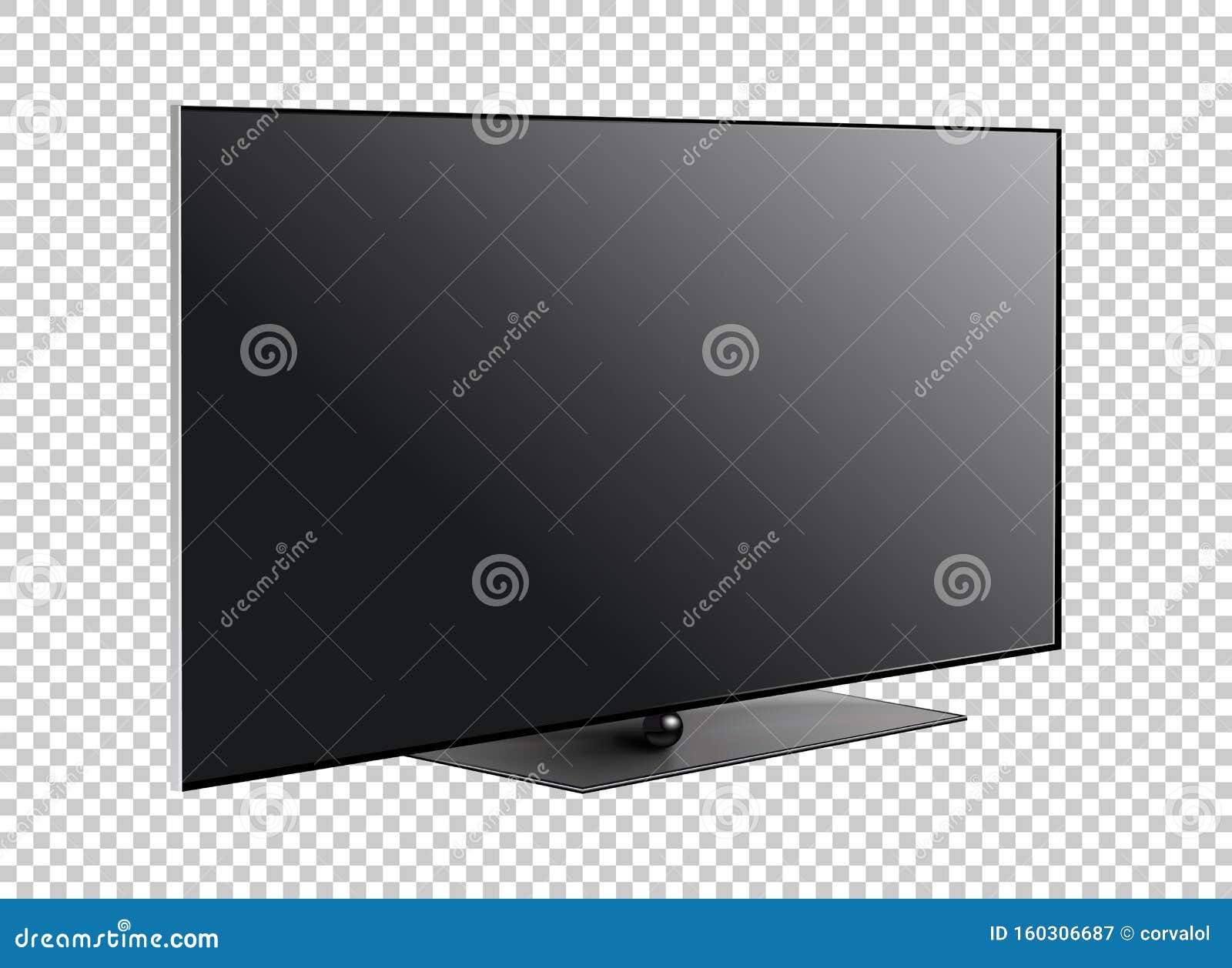 LED Television Screen on Background Vector Stock Vector - Illustration ...