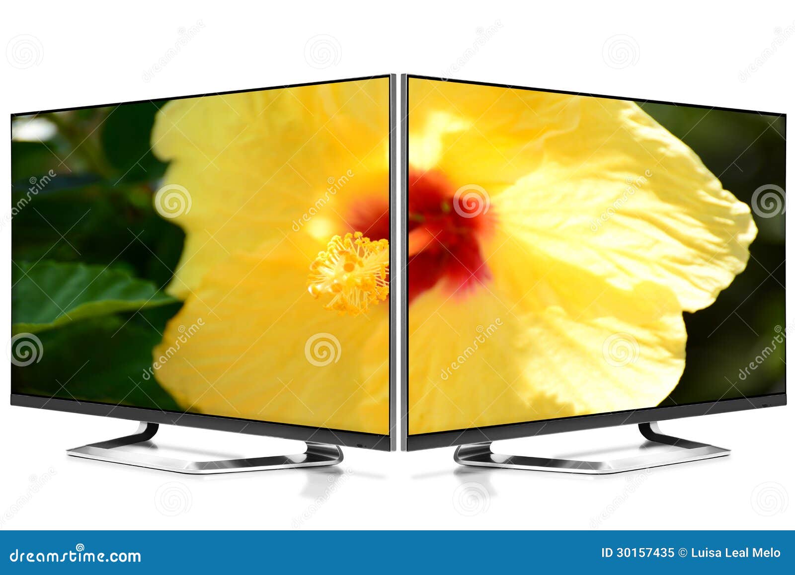 Two televisions. stock image. Image of contact, call - 30157435