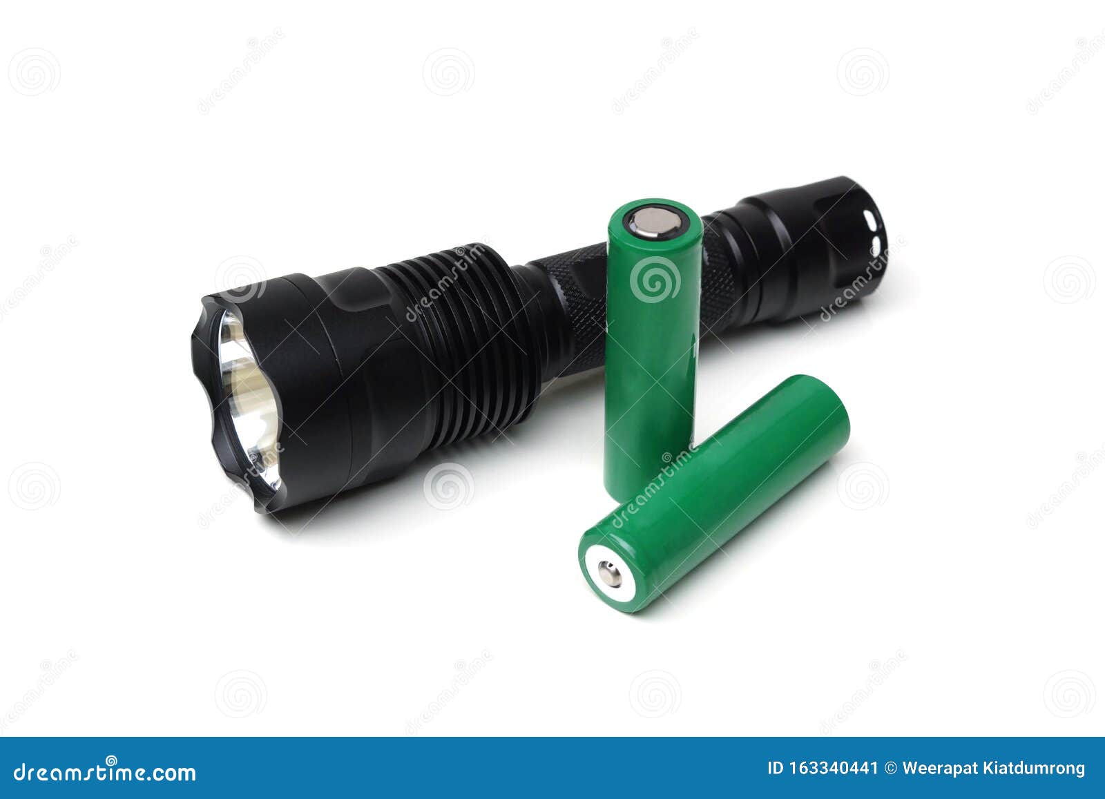 LED Torch with Lithium Battery Stock Image - Image of light, alkaline ...