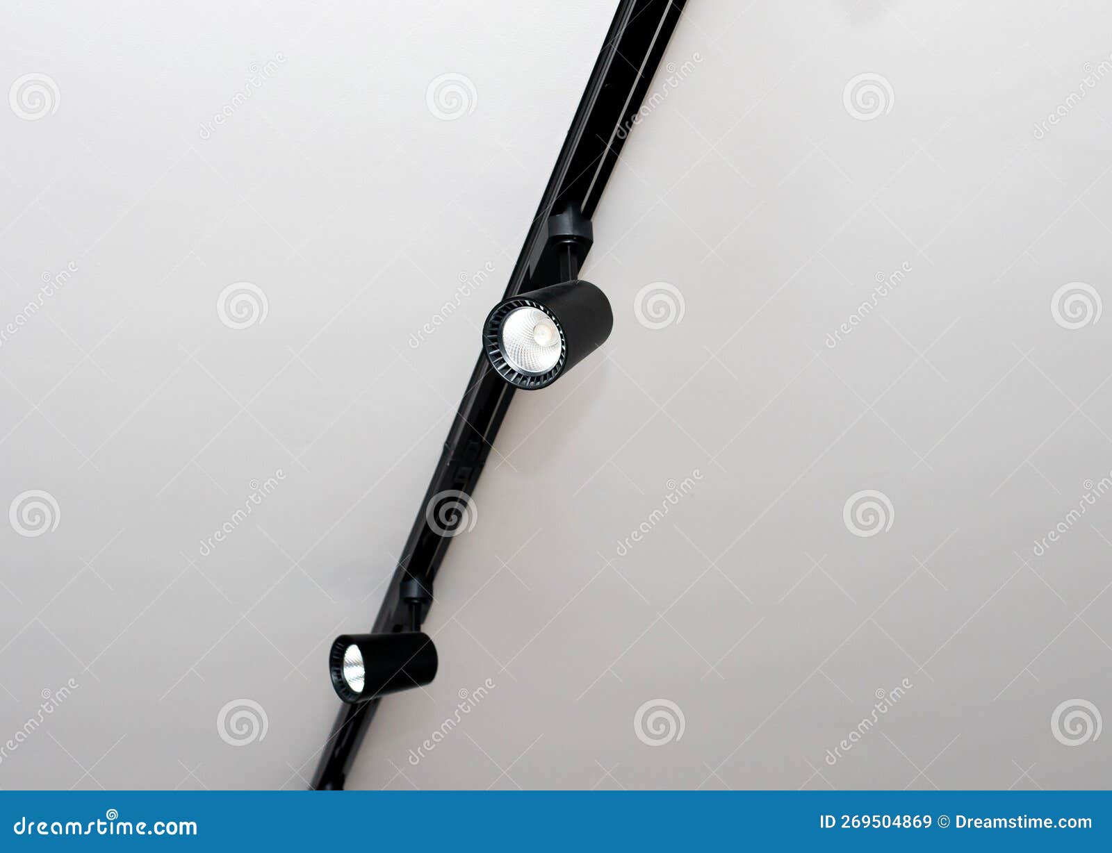 Tracking Spotlight On The Ceiling Roll System Stock Image ...