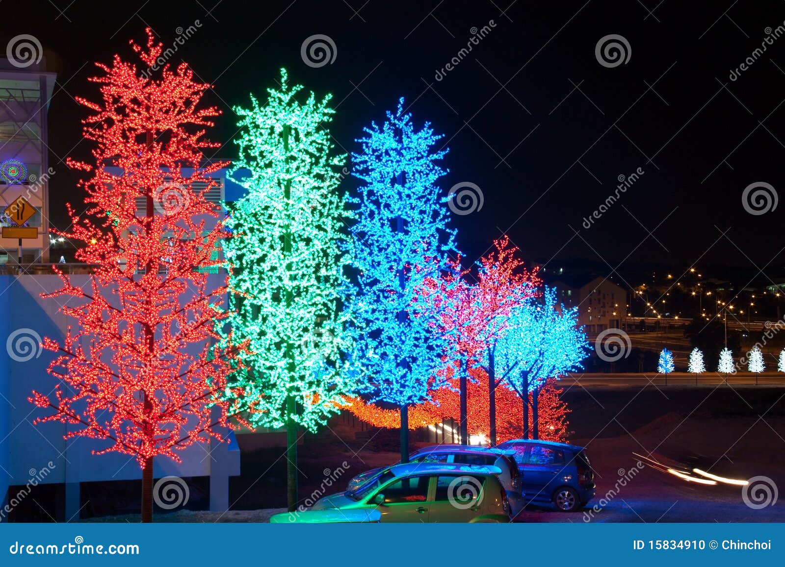 LED Tree Decoration Festival Stock Photo - Image of cool, fuse: 15834910