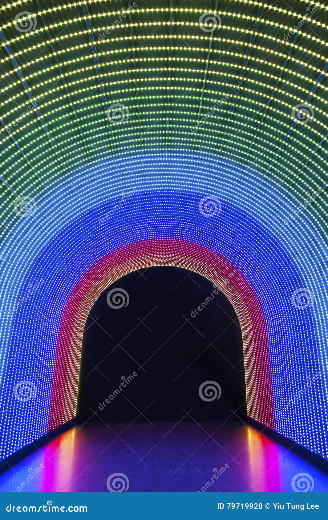 LED tunnel stock photo. Image of interior, color, green - 79719920