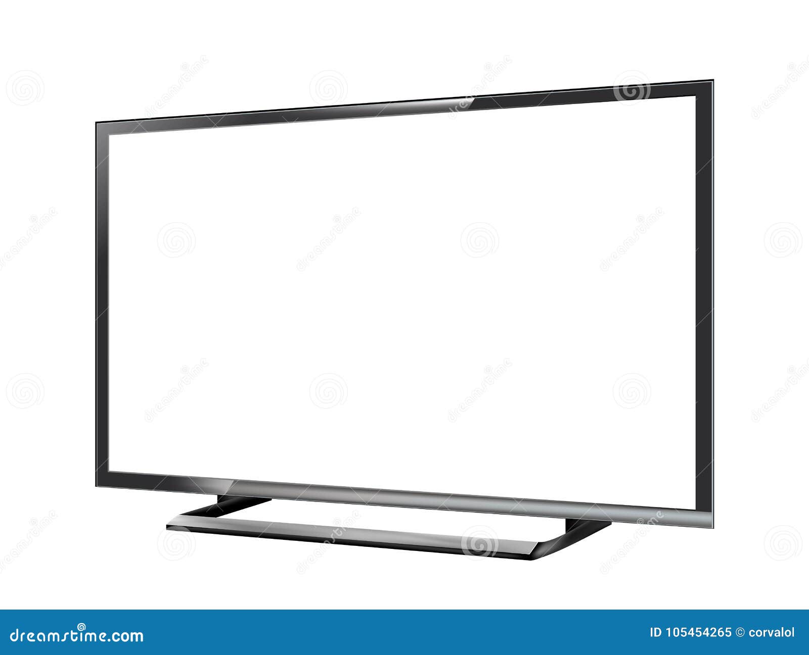 LED Tv Screen Blank on White Background Stock Vector - Illustration of ...