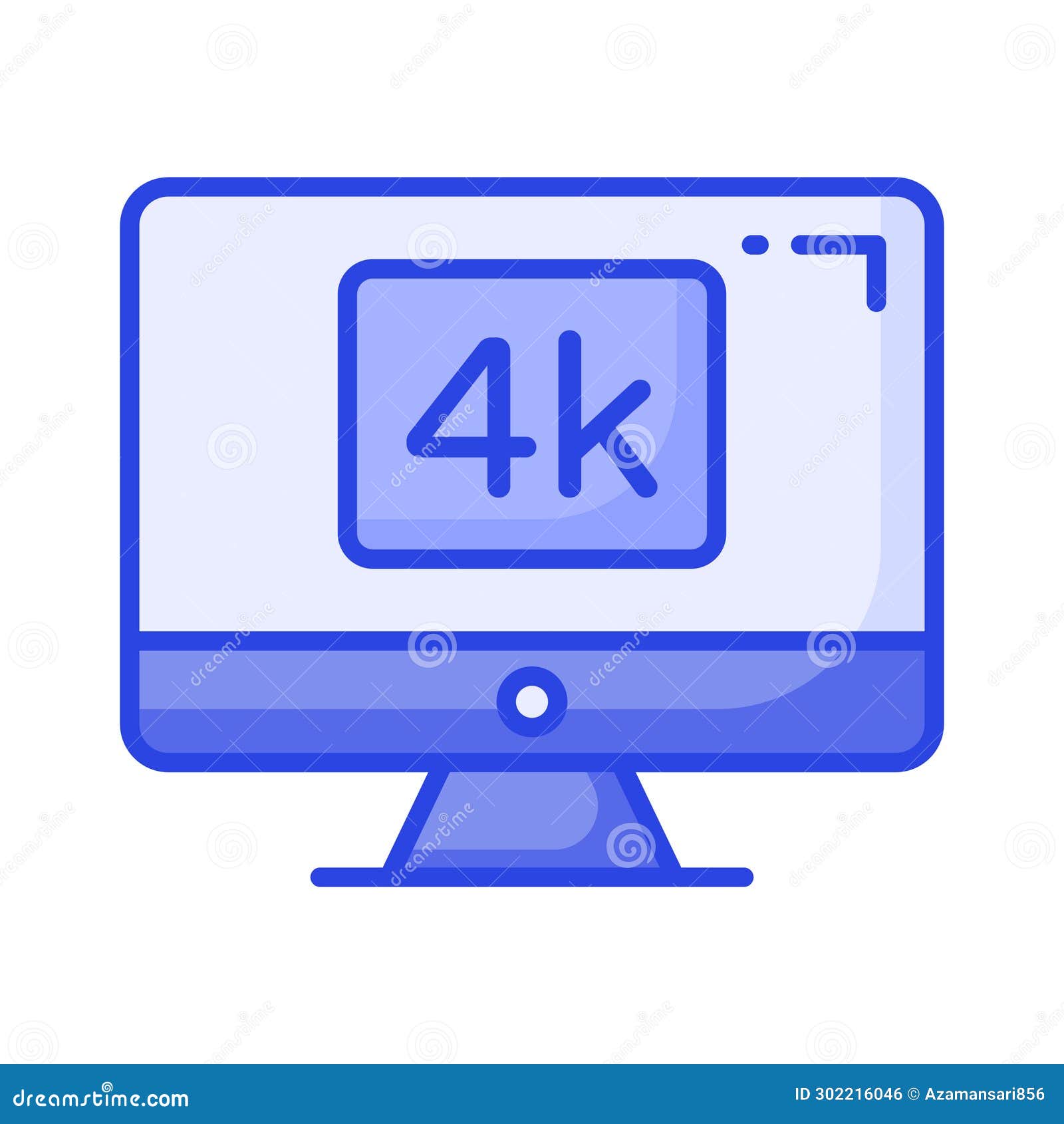 Led Tv Screen, Icon of 4k Technology in Trendy Style Stock Vector ...
