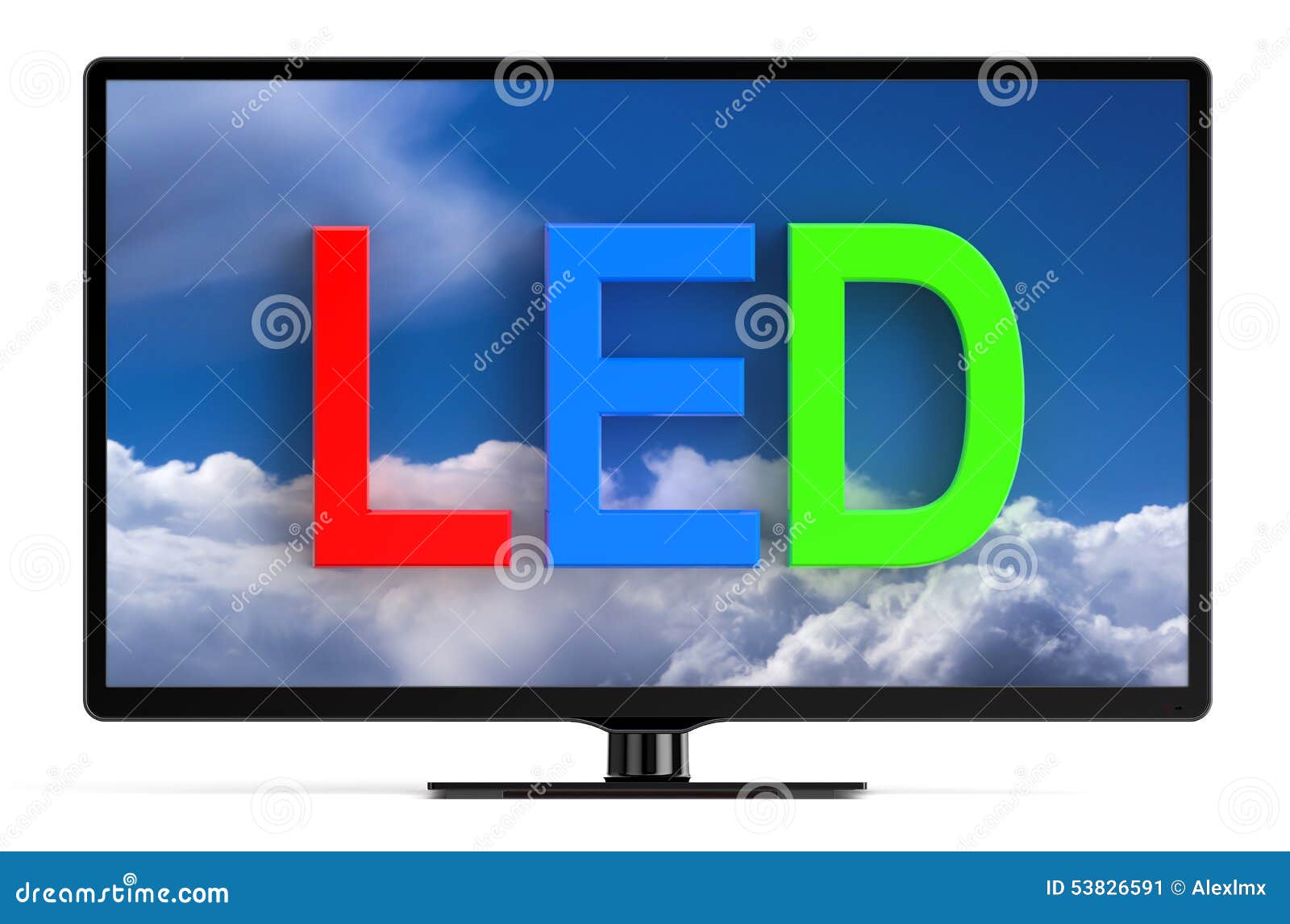 LED TV set stock illustration. Illustration of home, consumer - 53826591