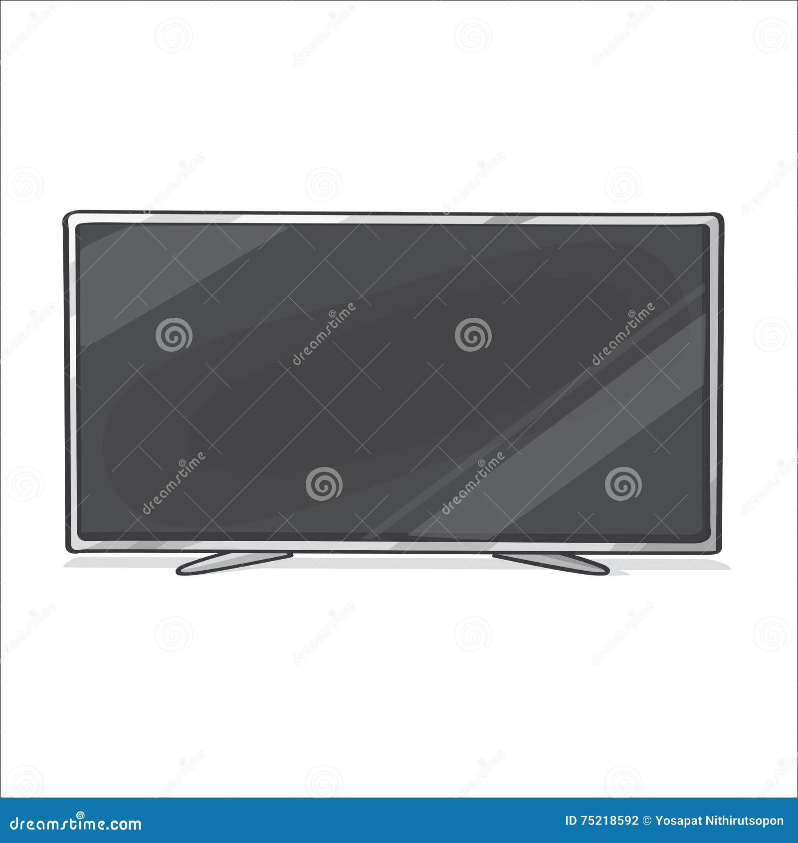 LED TV stock vector. Illustration of presentation, design - 75218592