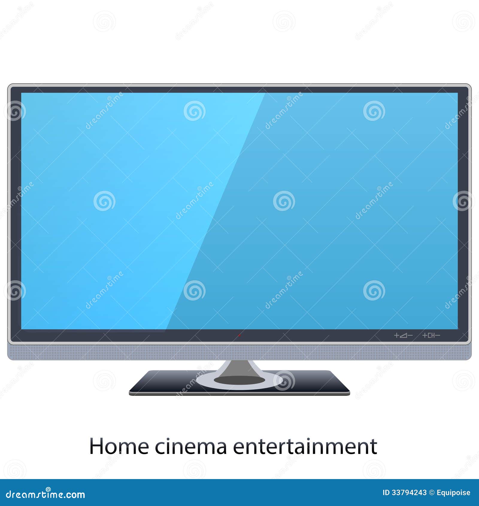 Led TV stock illustration. Illustration of television - 33794243