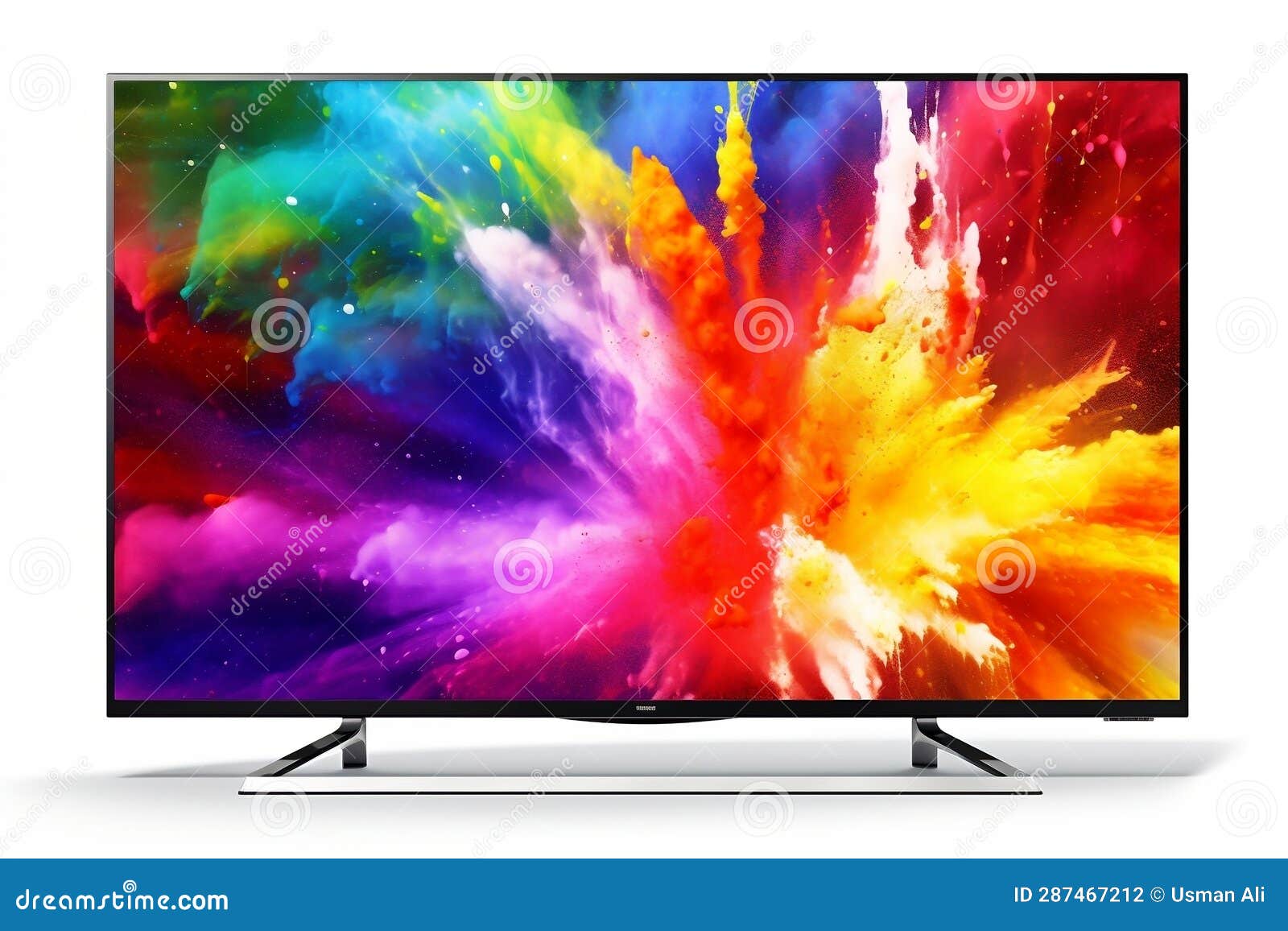 LED TV on White Background. AI Stock Illustration - Illustration of ...
