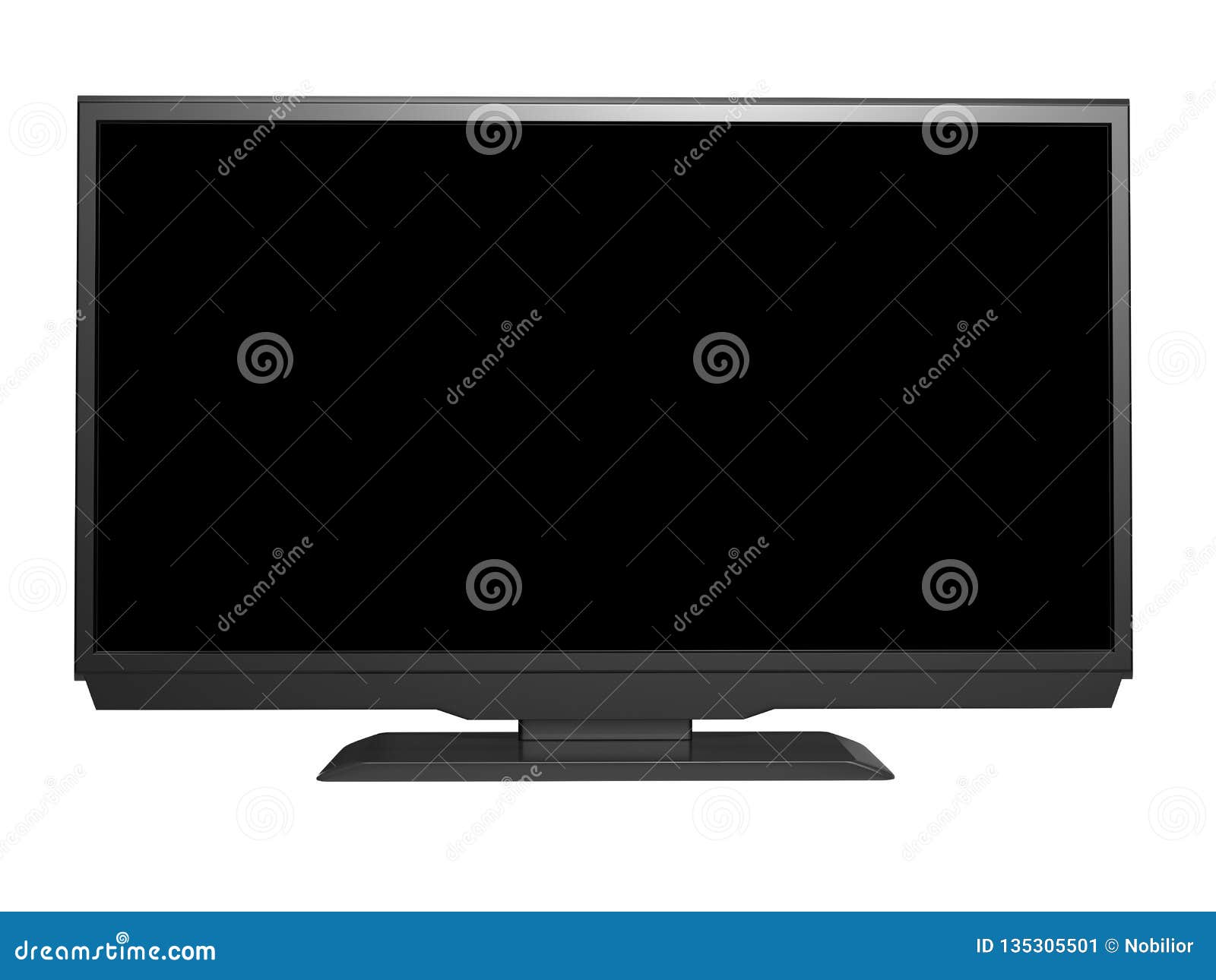 LED Tv on White Background. Stock Illustration - Illustration of high ...