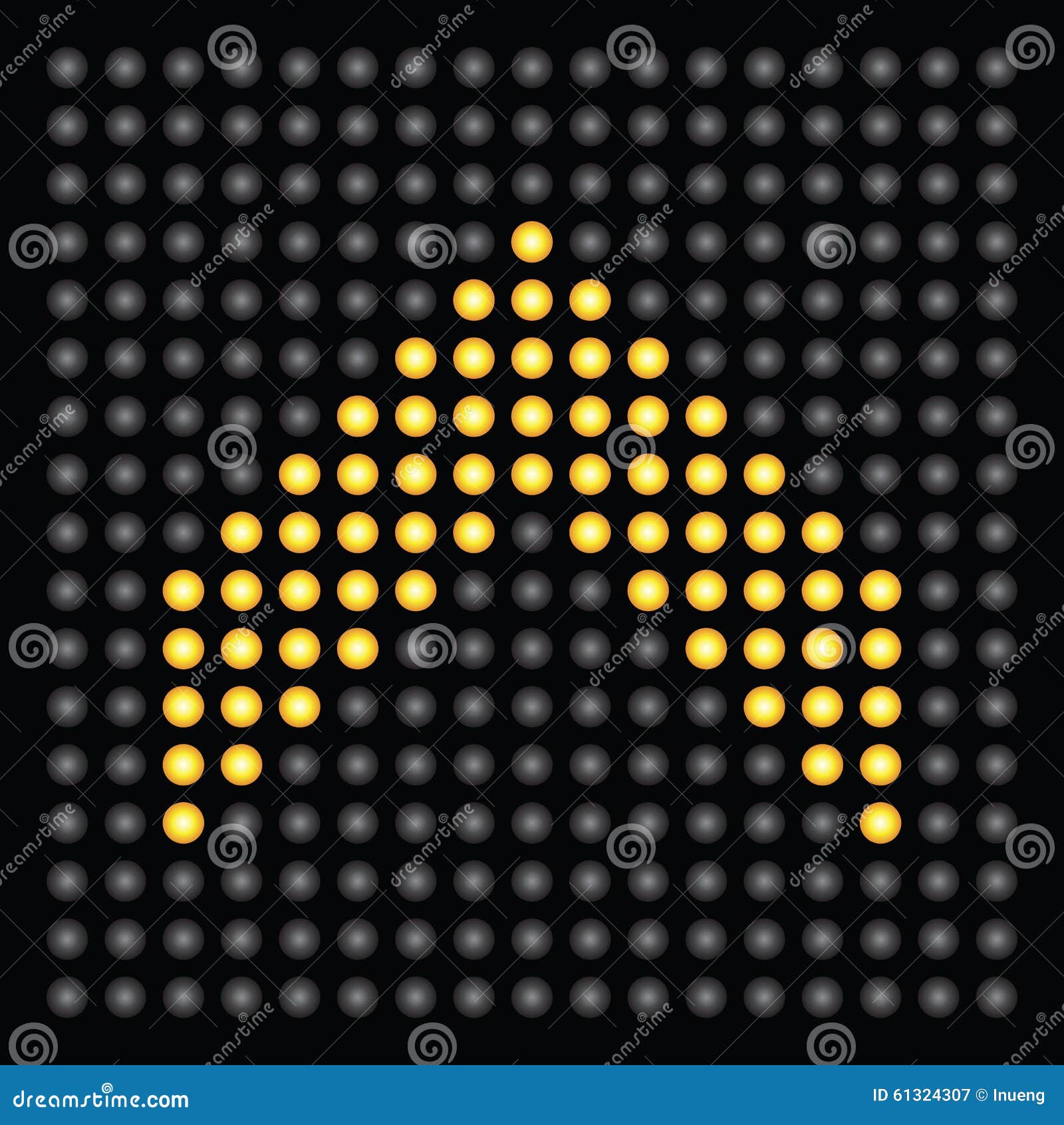 Led up arrow icon stock vector. Illustration of left - 61324307