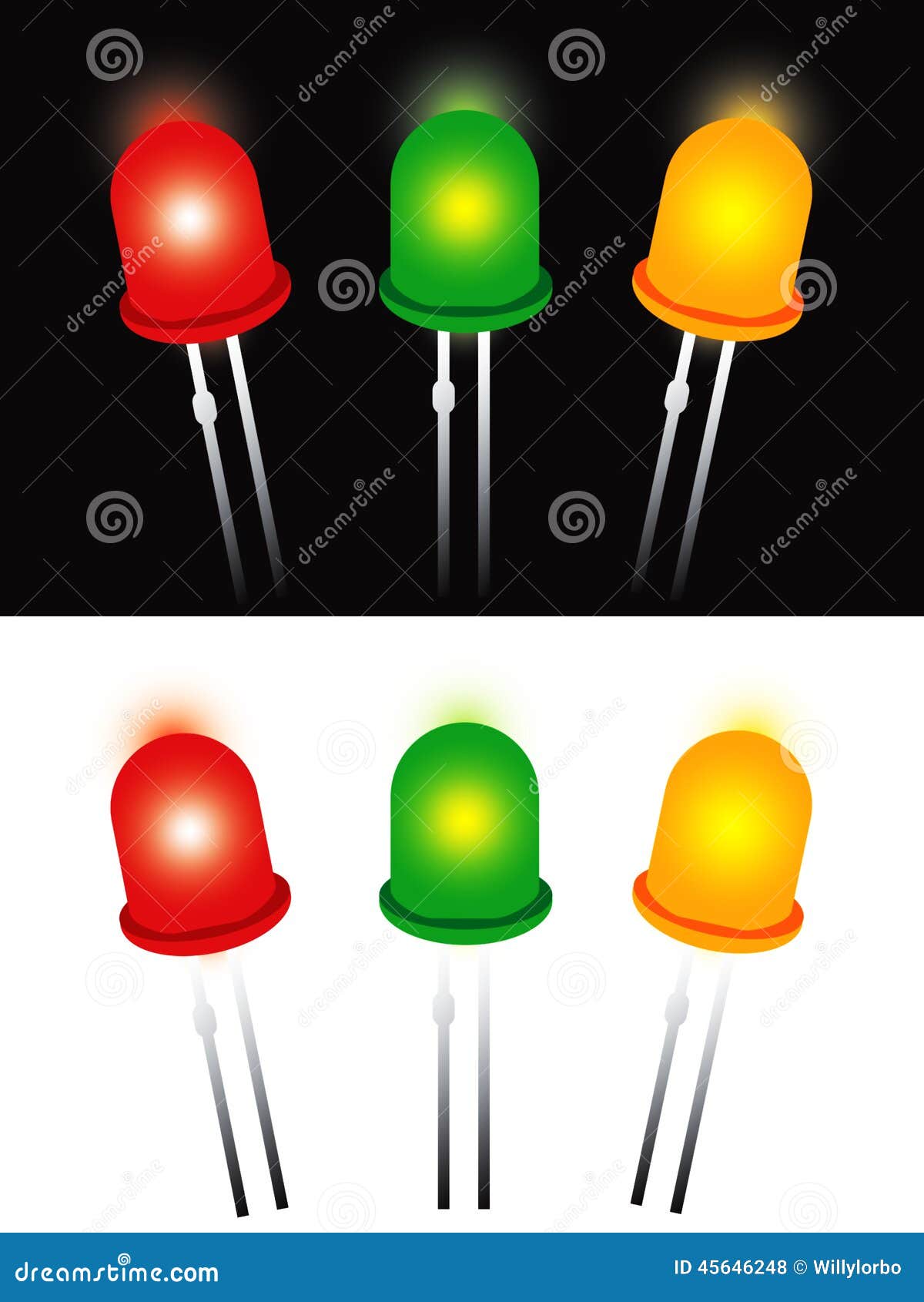 LED light stock illustration. Illustration of bulb, colorful - 45646248