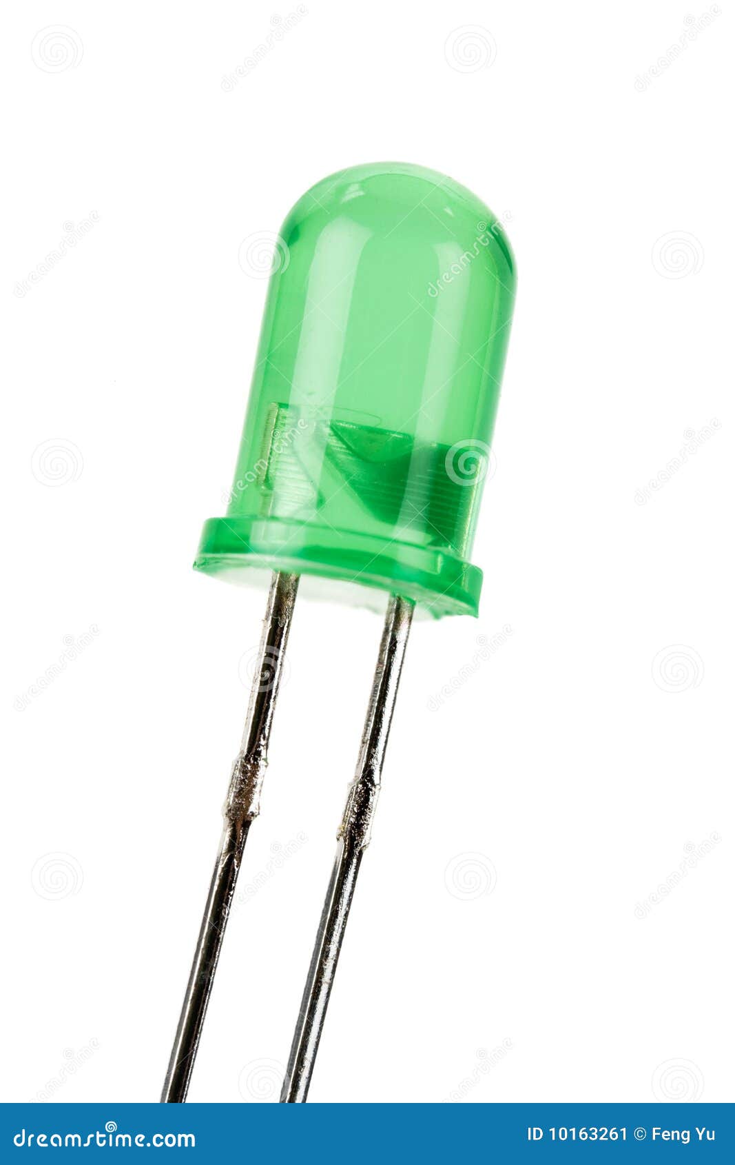 LED verde imagen de archivo. Imagen de metal, inferior - 10163261