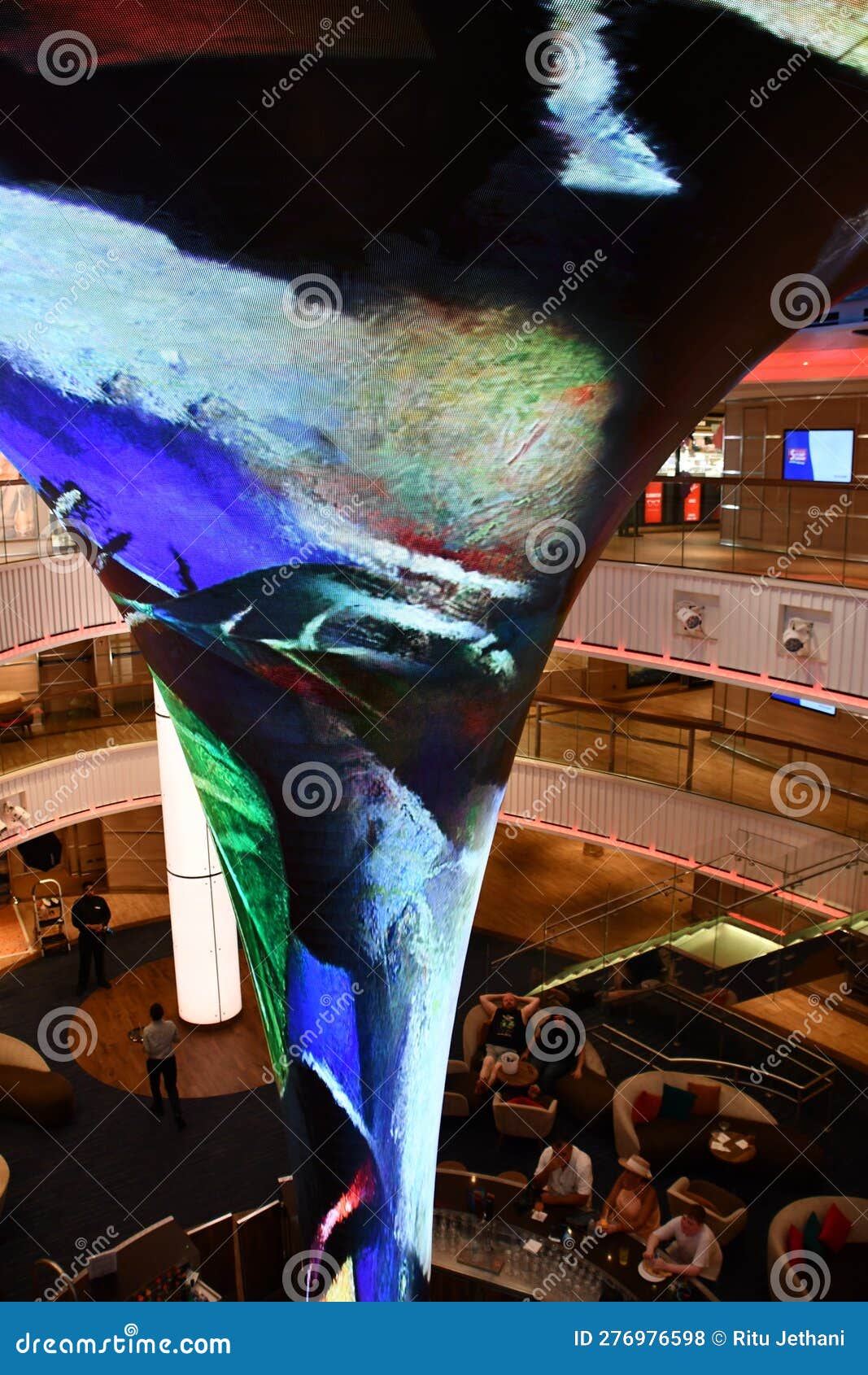LED Video Screen Structure in the Atrium of the Carnival Panorama ...