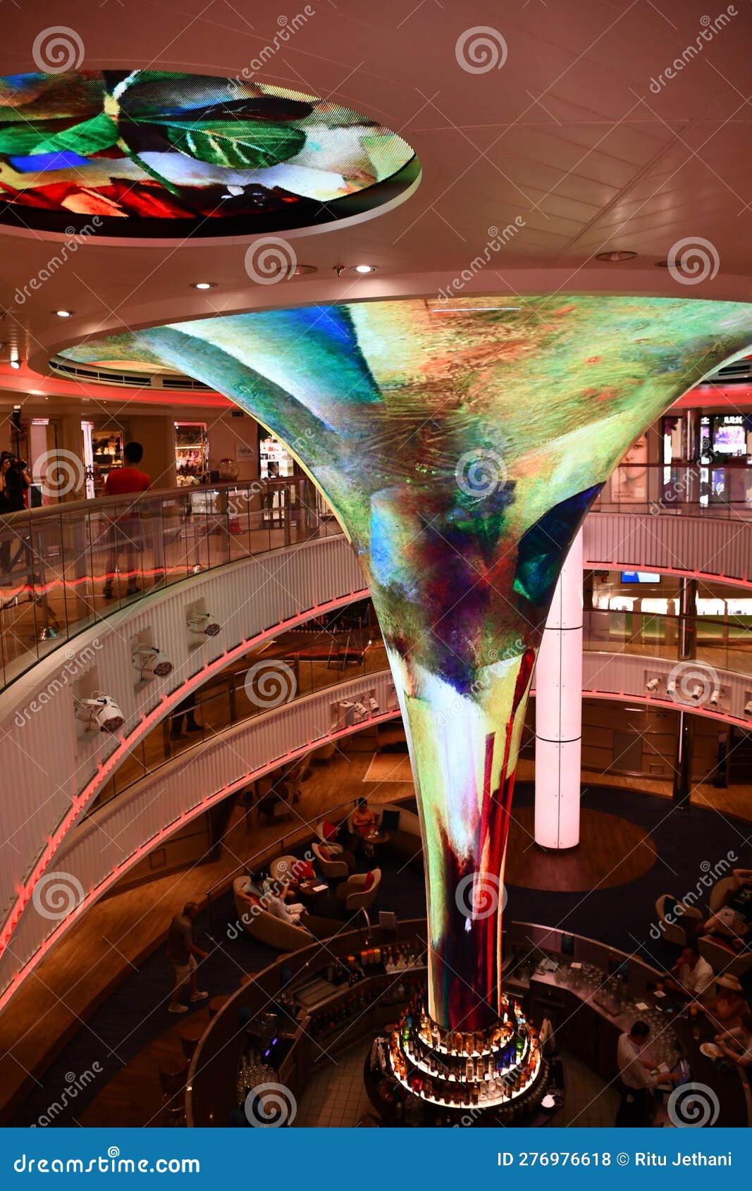 LED Video Screen Structure in the Atrium of the Carnival Panorama ...