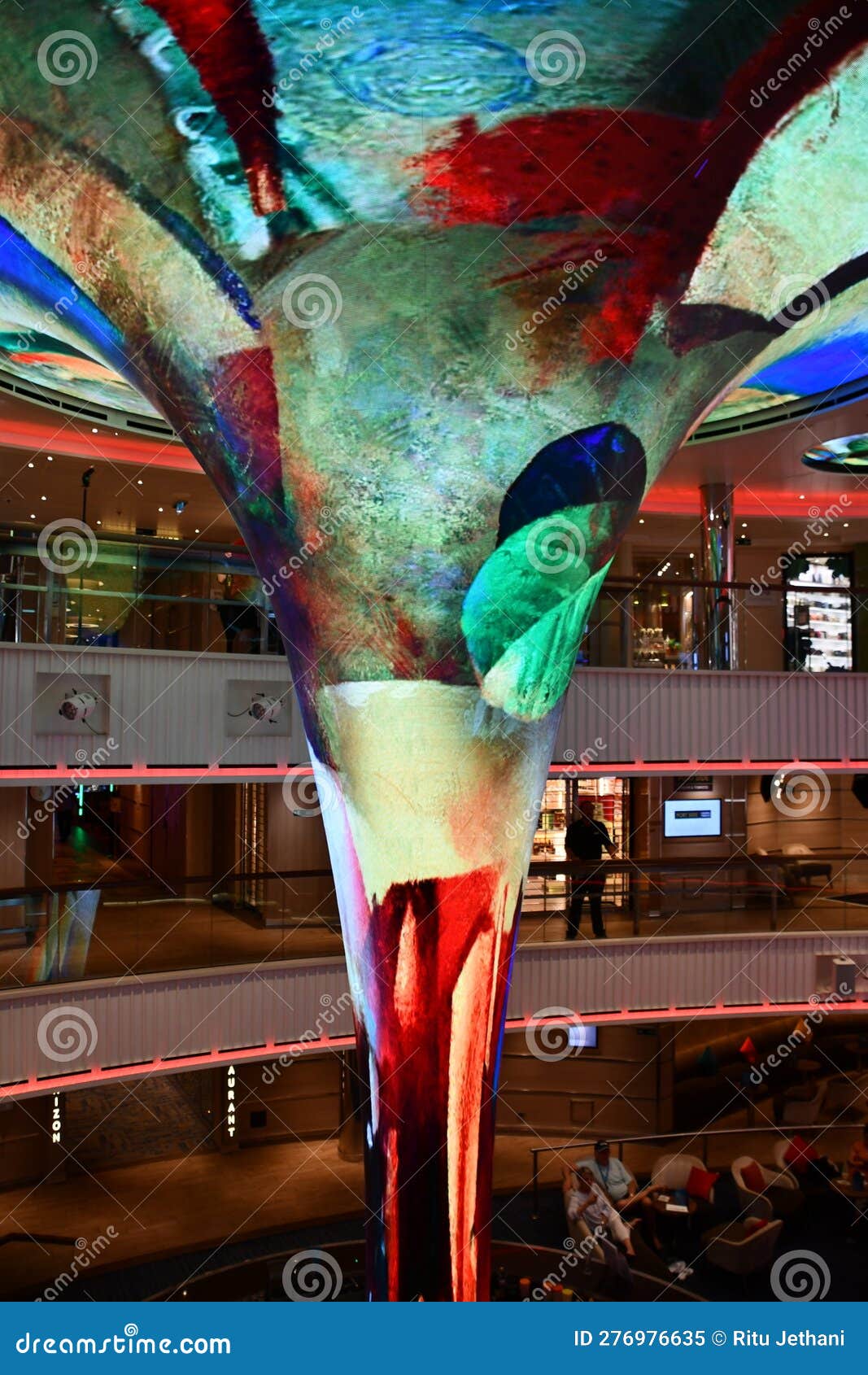 LED Video Screen Structure in the Atrium of the Carnival Panorama ...