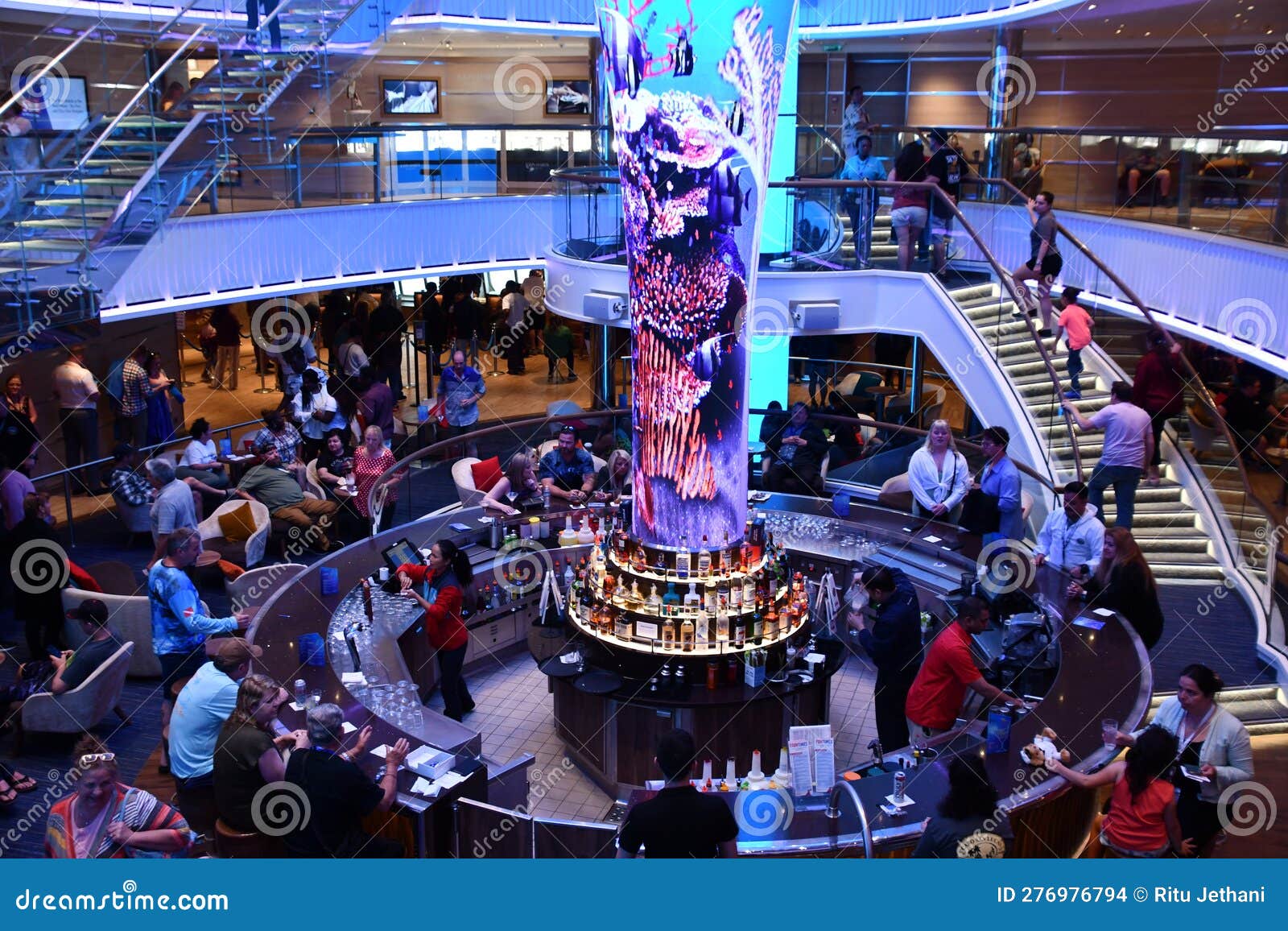 LED Video Screen Structure in the Atrium of the Carnival Panorama ...