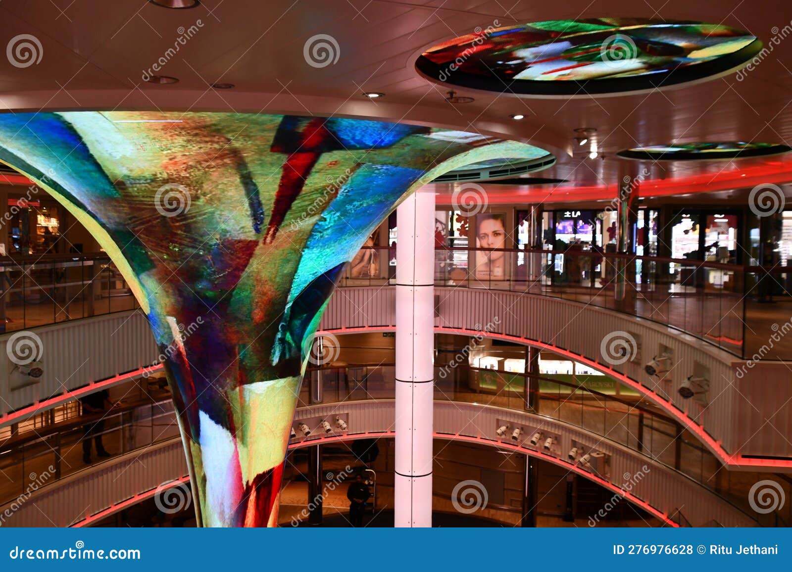 LED Video Screen Structure in the Atrium of the Carnival Panorama ...