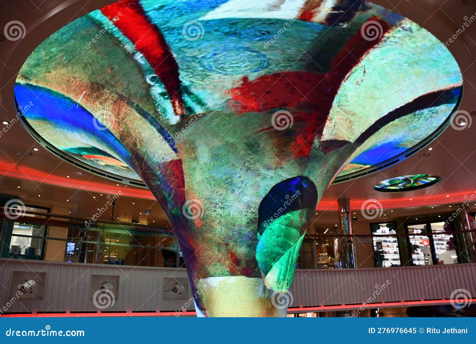 LED Video Screen Structure in the Atrium of the Carnival Panorama ...