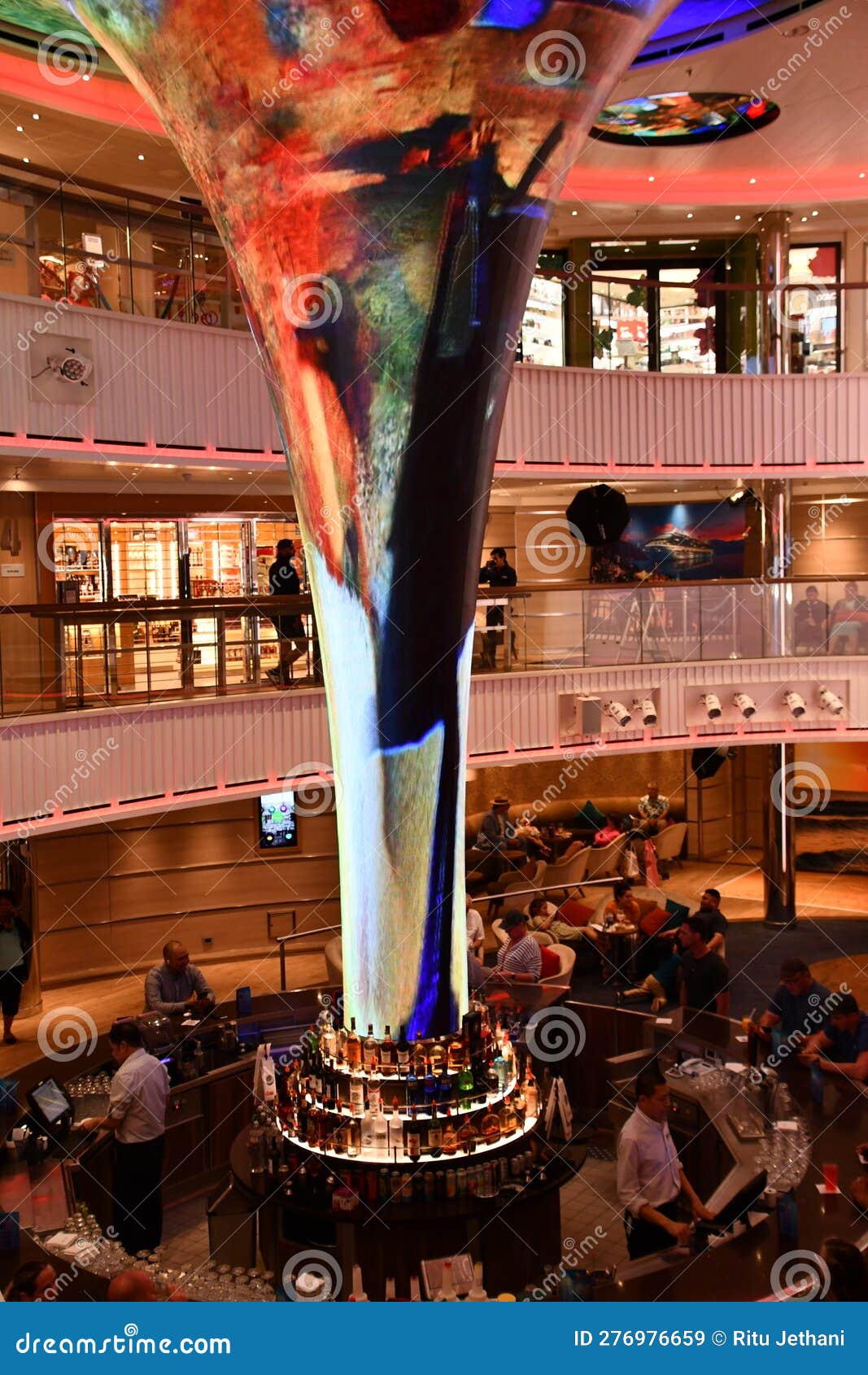 LED Video Screen Structure in the Atrium of the Carnival Panorama ...