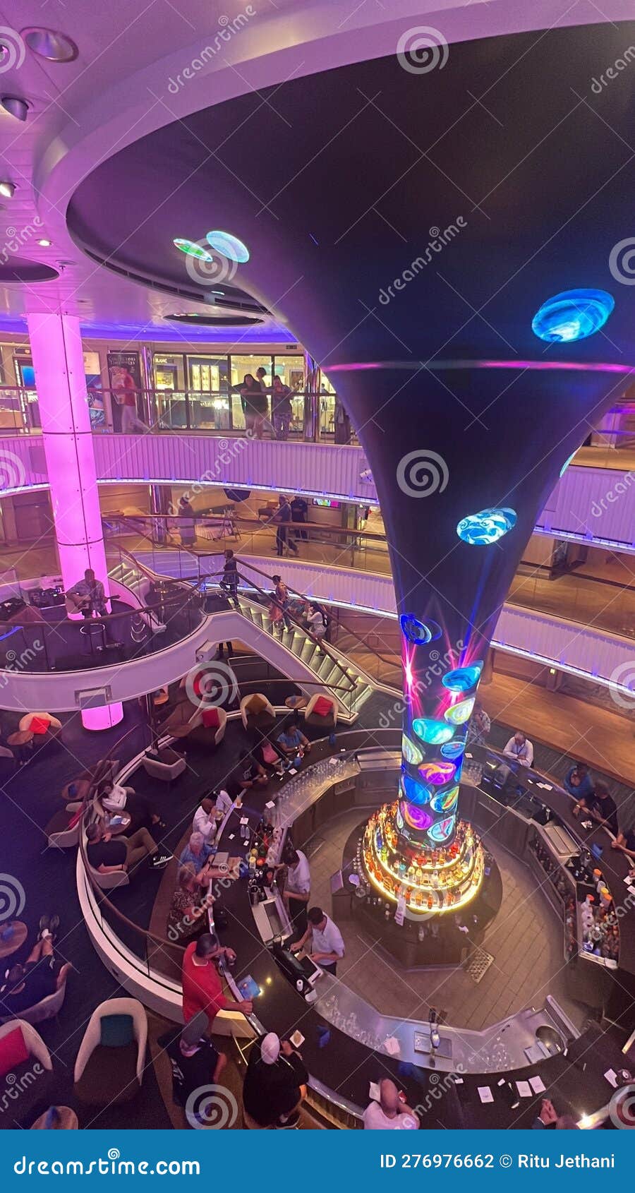 LED Video Screen Structure in the Atrium of the Carnival Panorama ...