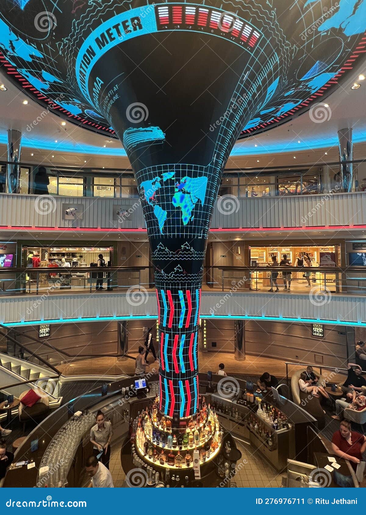LED Video Screen Structure in the Atrium of the Carnival Panorama ...