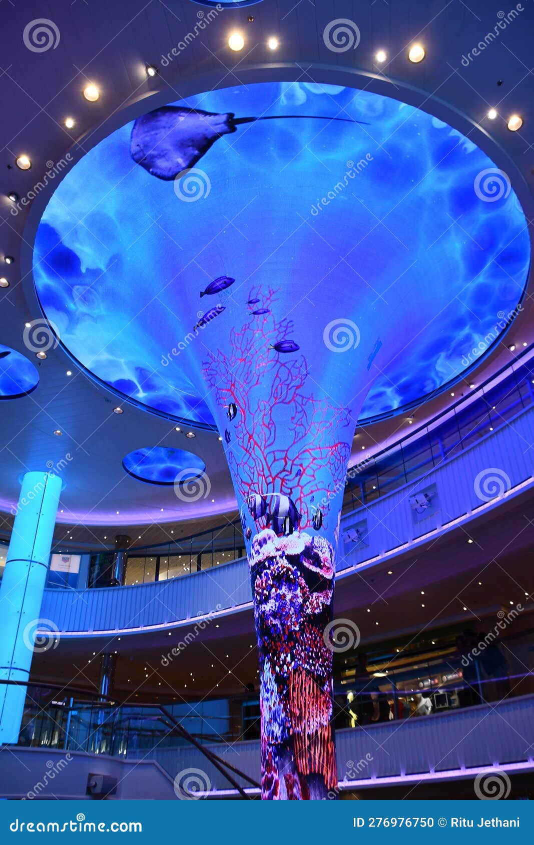 LED Video Screen Structure in the Atrium of the Carnival Panorama ...