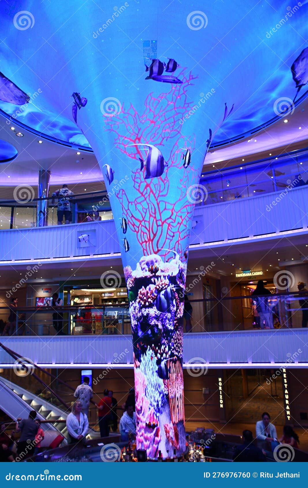LED Video Screen Structure in the Atrium of the Carnival Panorama ...