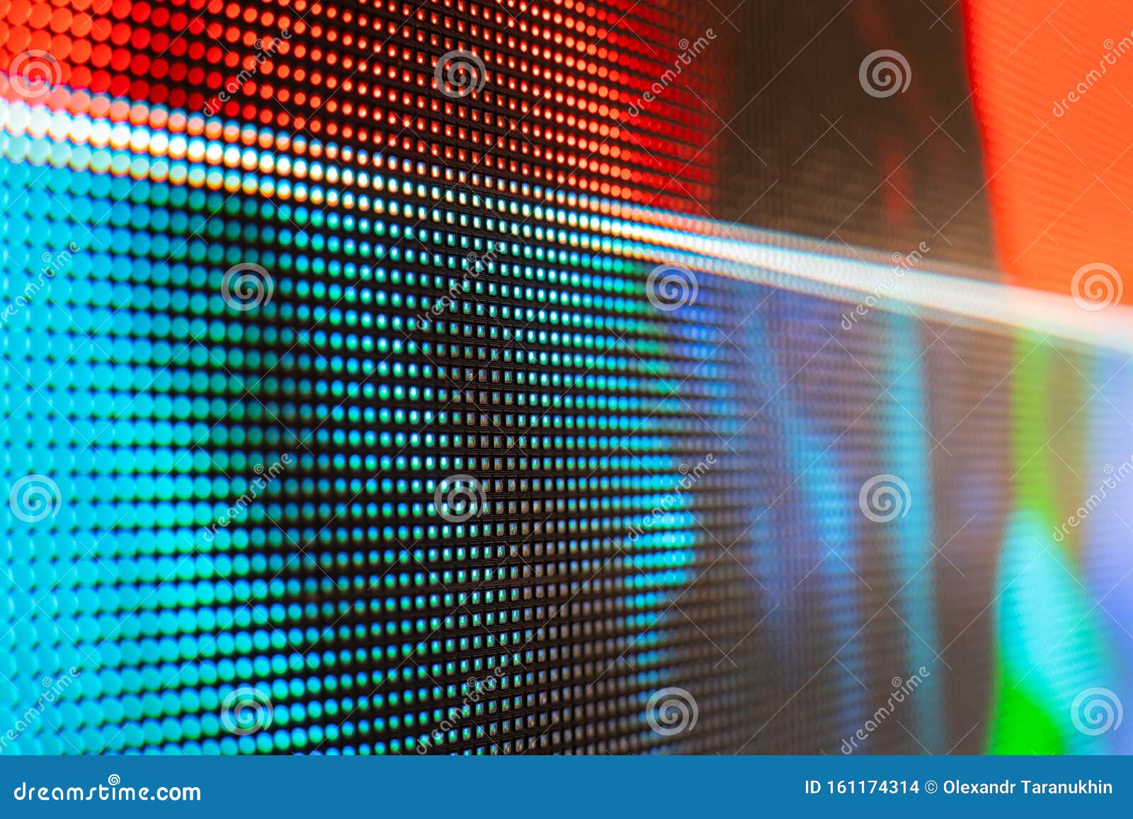 LED Video Wall with High Saturated Pattern Stock Photo - Image of ...