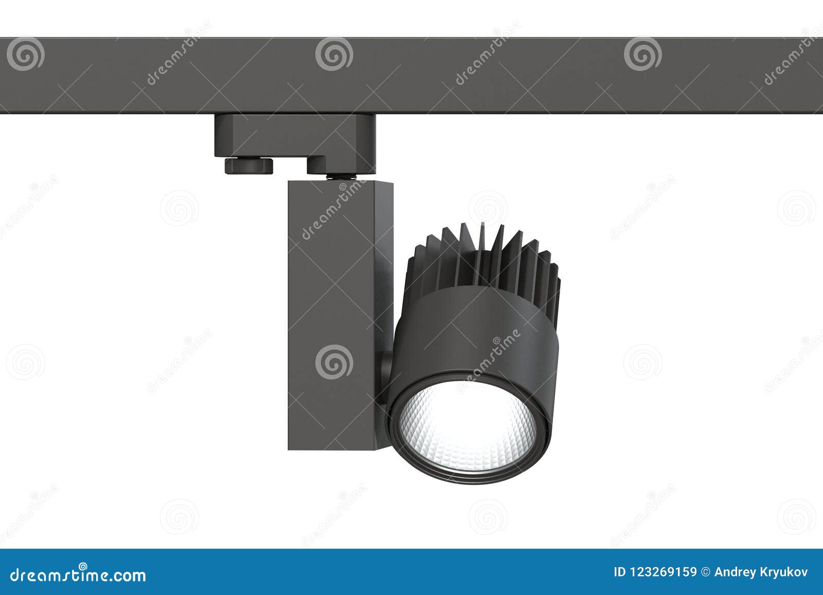 LED White Light for Lighting Exhibition Space and Shops. Isolate on ...