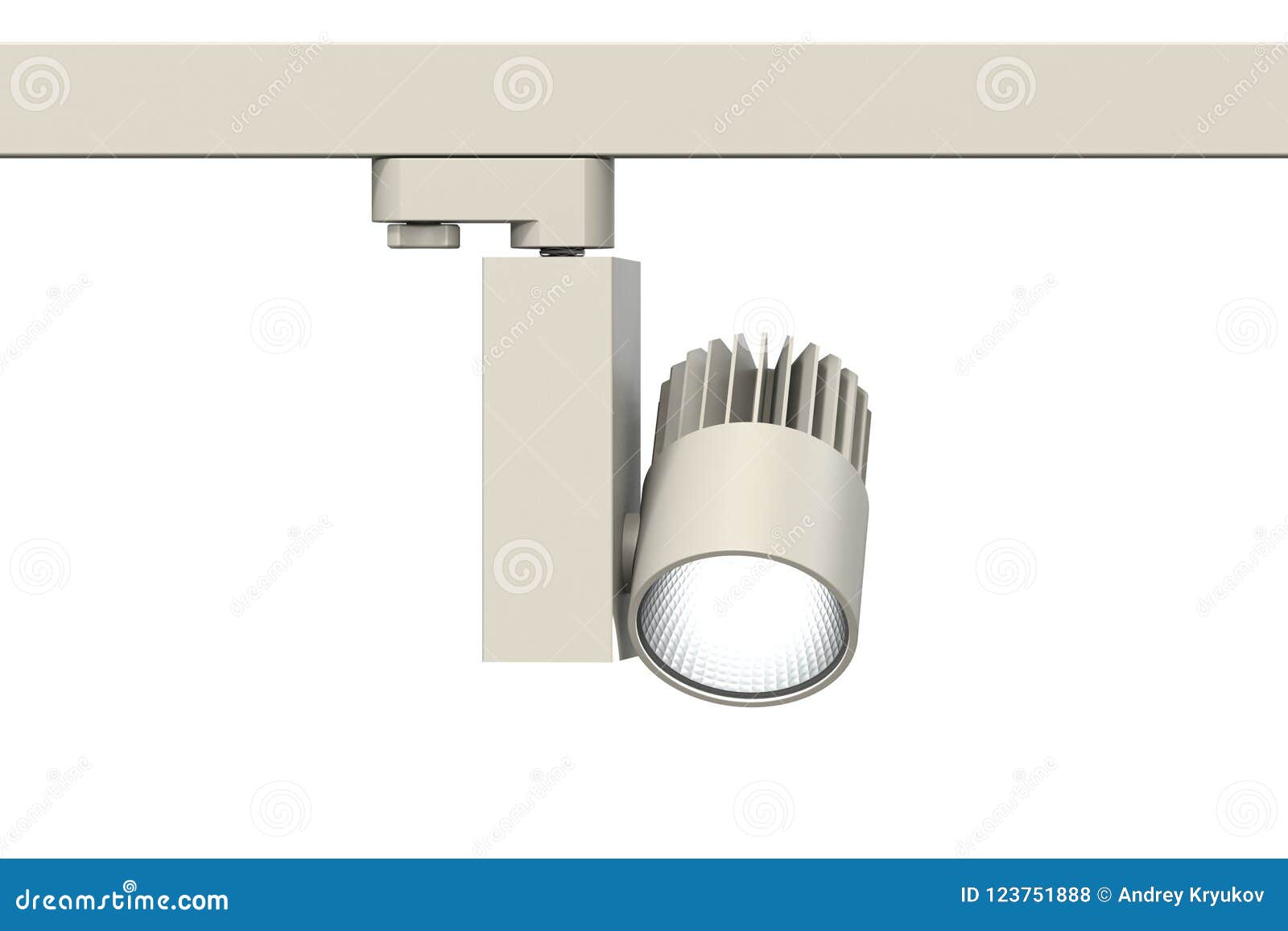 LED White Light for Lighting Exhibition Space and Shops. Isolate on ...