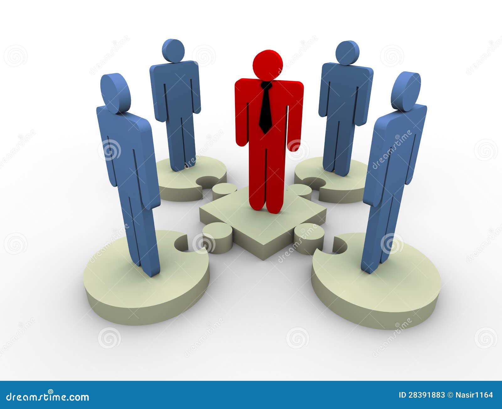 Ledare 3d med laget stock illustrationer. Illustration av organisation ...