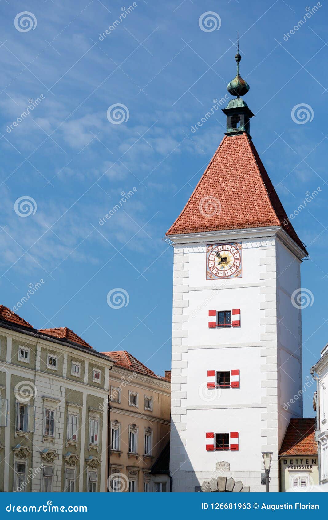 Lederer Tower, Wels, Austria Stock Image - Image of europe, upper ...