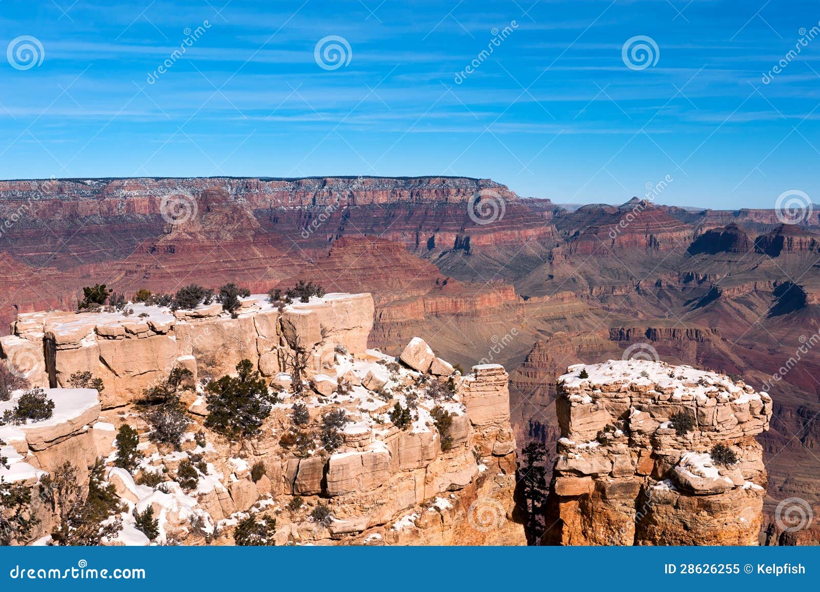 Ledge at Grand Canyon stock image. Image of winter, states - 28626255