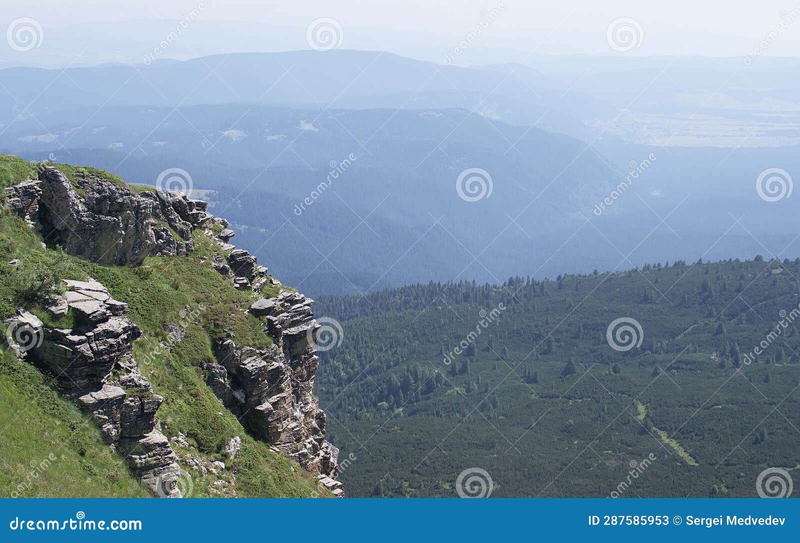 The Ledge of a Mountain Peak in the Rays of the Bright Morning Sun ...