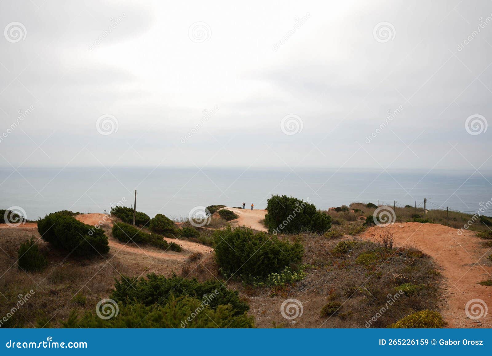 Ledge with Red Soil Overlooking the Ocean Stock Image - Image of rough ...