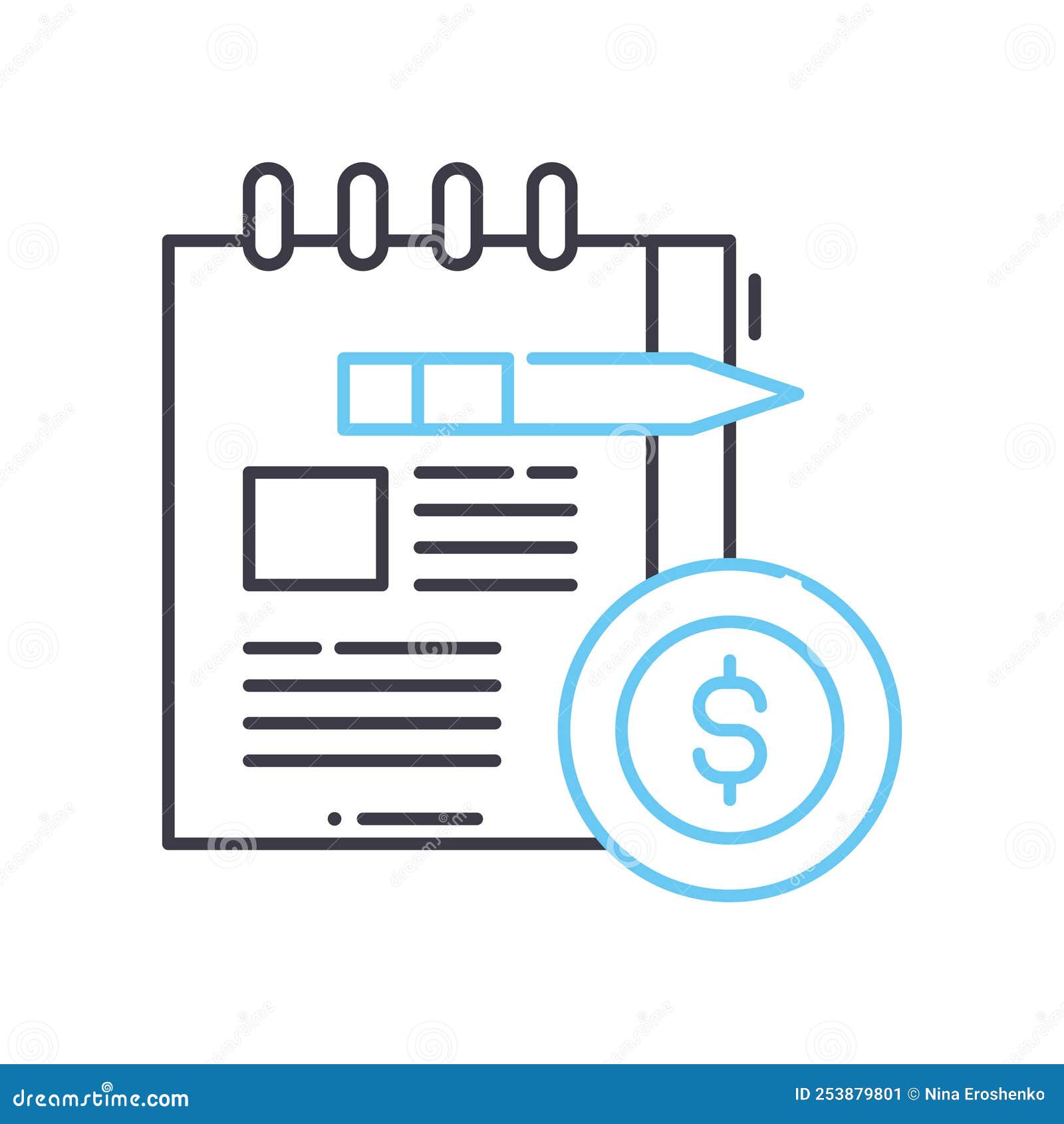 Ledger Account Line Icon, Outline Symbol, Vector Illustration, Concept ... Ledger Account Line Icon, Outline Symbol, Vector Illustration, Concept ...