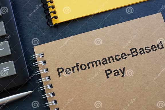 Ledger with Performance-based Pay and Calculator. Stock Image - Image ...