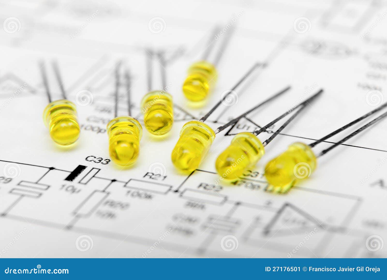 Leds Over Electronic Diagram Stock Image | CartoonDealer.com #27185377