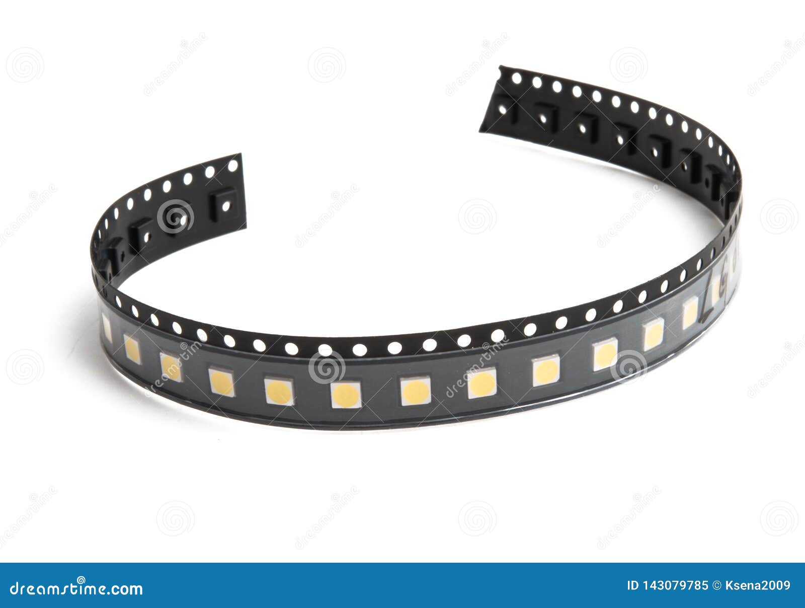 LEDs on ribbon isolated stock image. Image of modern - 143079785