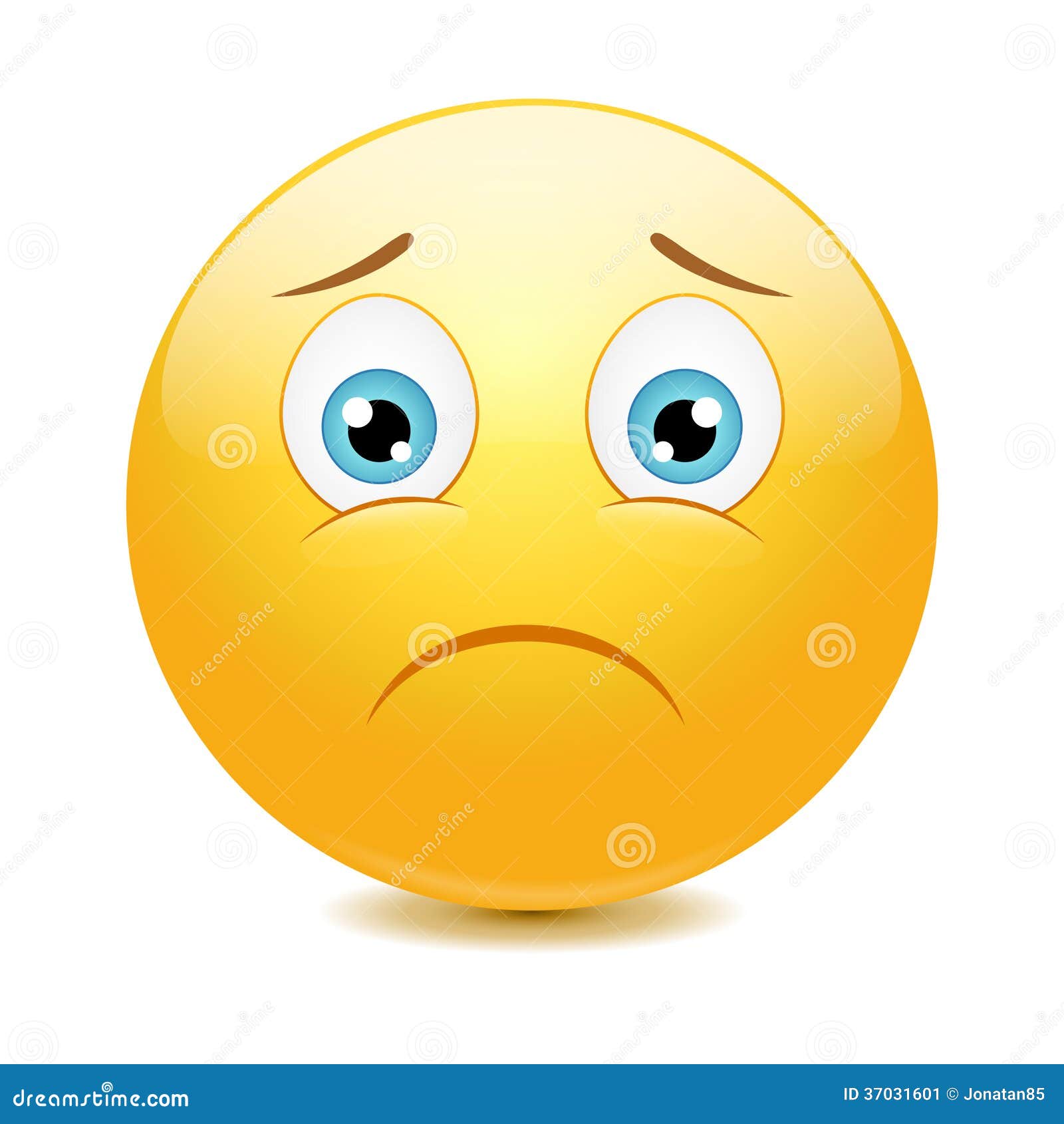 Ledsen emoticon stock illustrationer. Illustration av sorgligt - 37031601